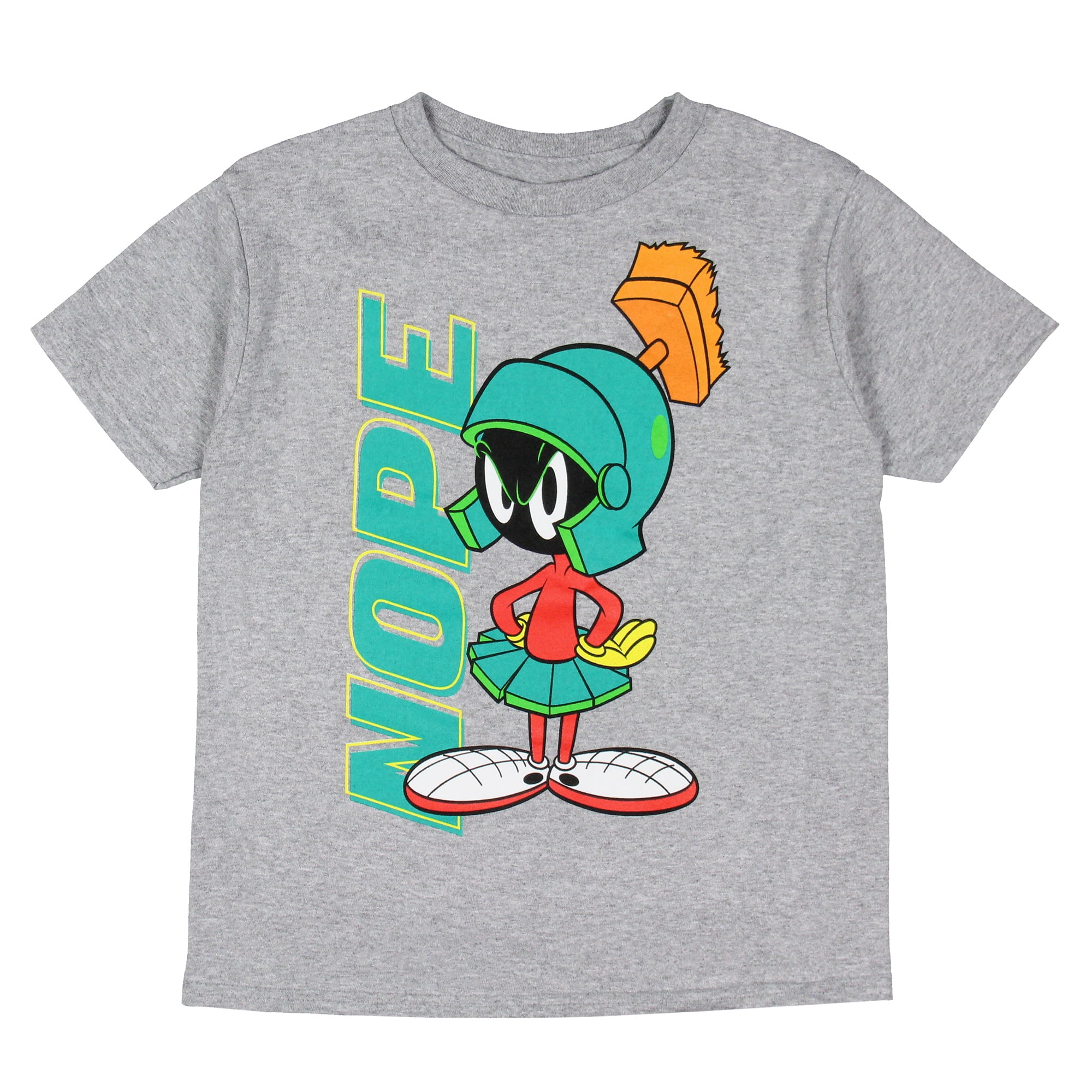 Looney Tunes Boys' Marvin the Martian Character NOPE T-Shirt Top ...