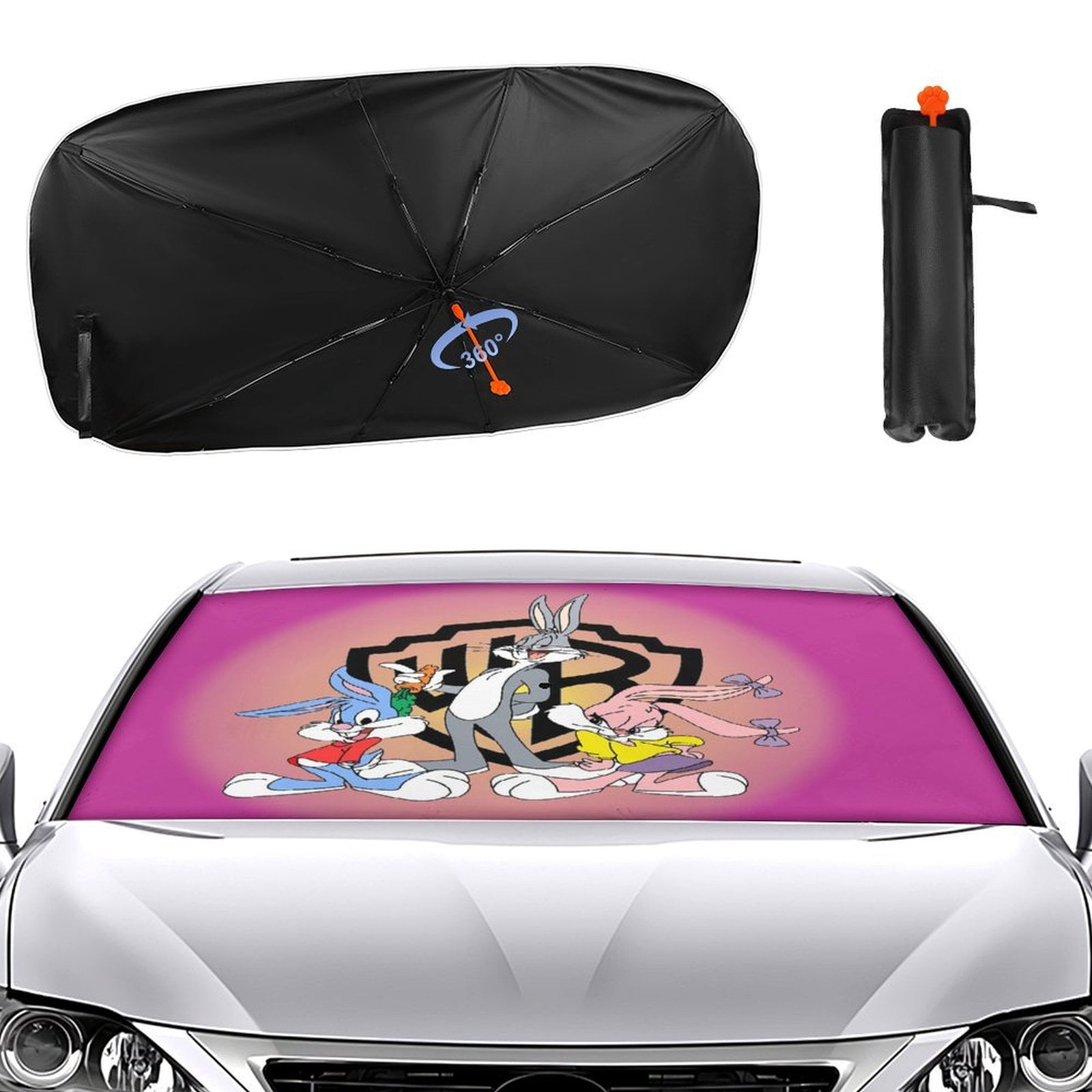 Looney Tunes Bugs Bunny Car Umbrella Windshield Sun Shade, Windshield ...
