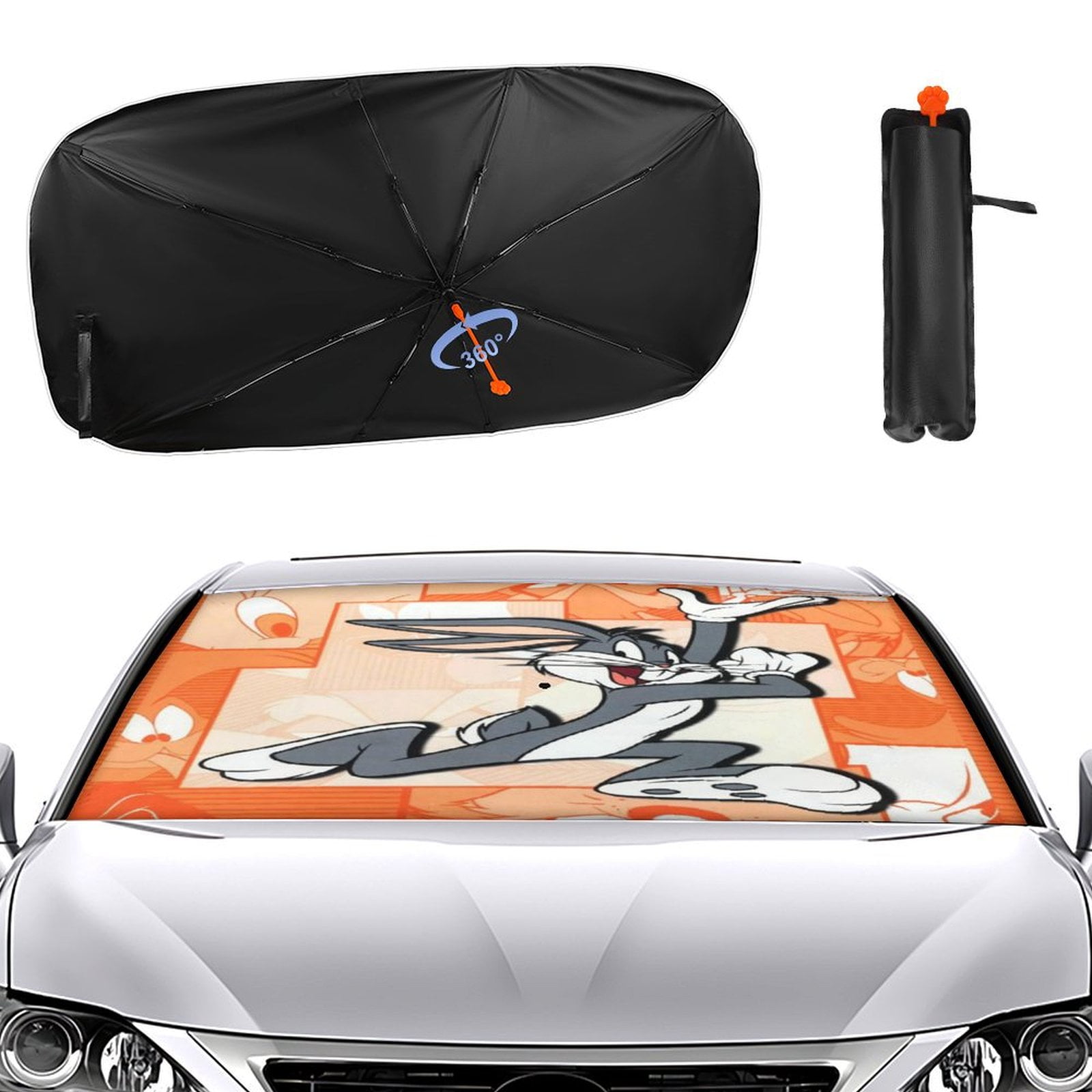 Looney Tunes Bugs Bunny Car Windshield Sun Shade Umbrella, UV ...