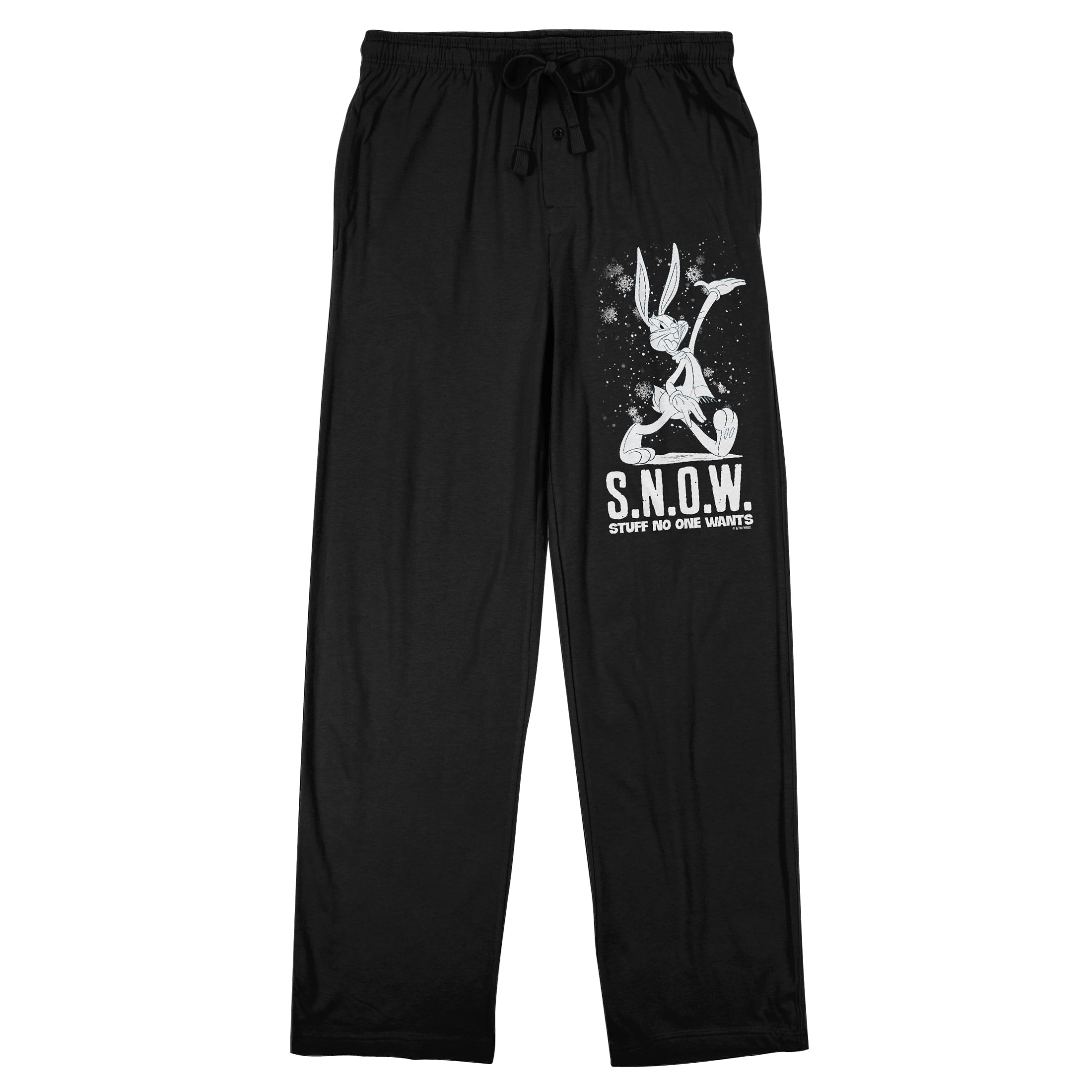 Looney Tunes Bugs Bunny Christmas Cheer Men's Black Sleep Pajama Pants ...