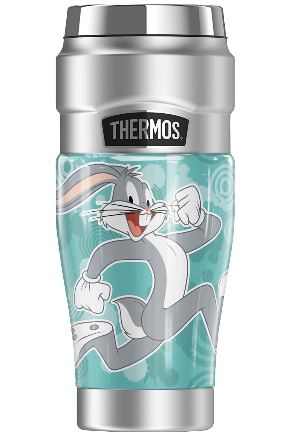 Looney Tunes Bugs Bunny Circle Pattern THERMOS STAINLESS KING Stainless ...