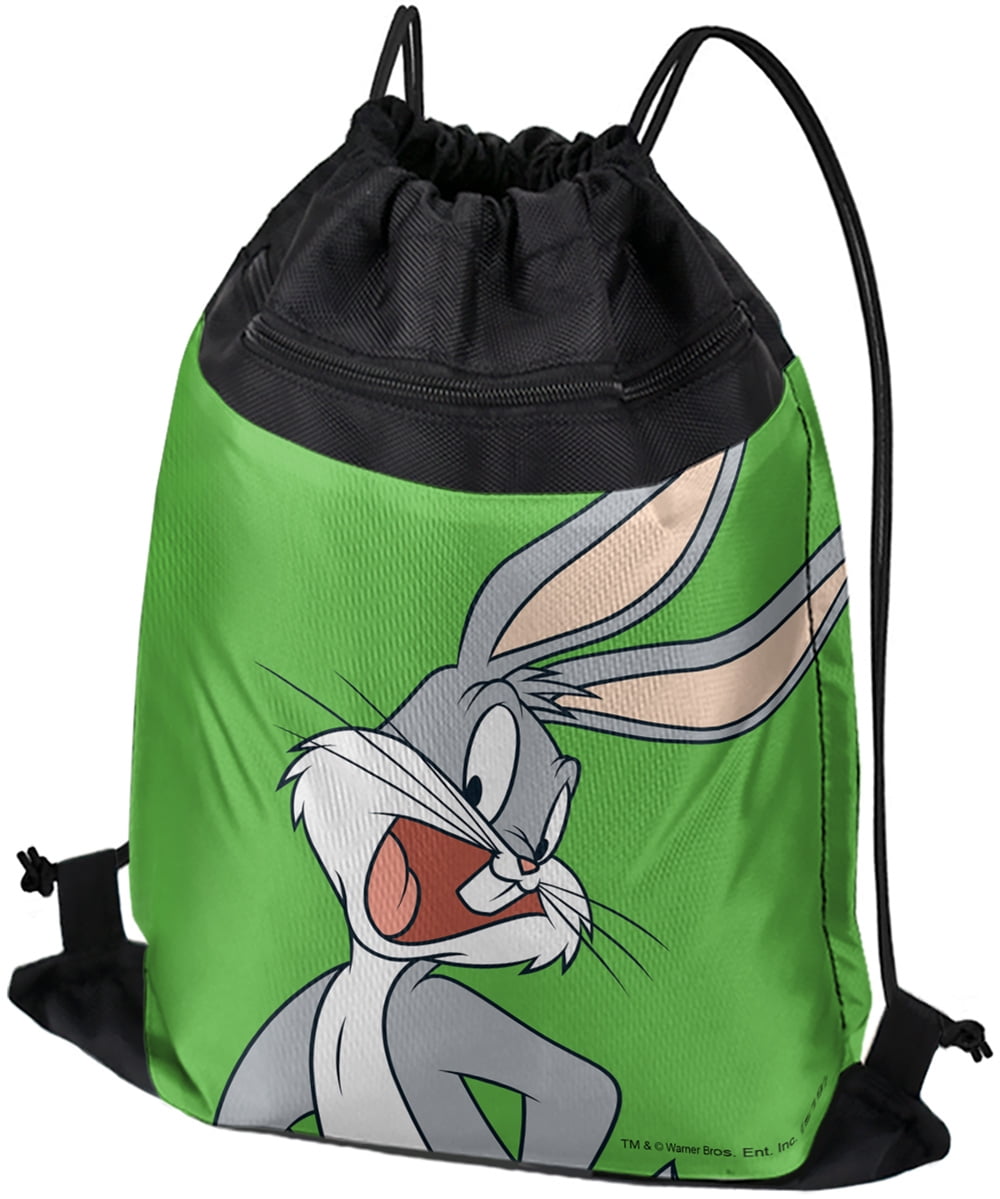Looney Tunes Bugs Bunny Drawstring Backpack Sports Bag Sackpack 17" x ...