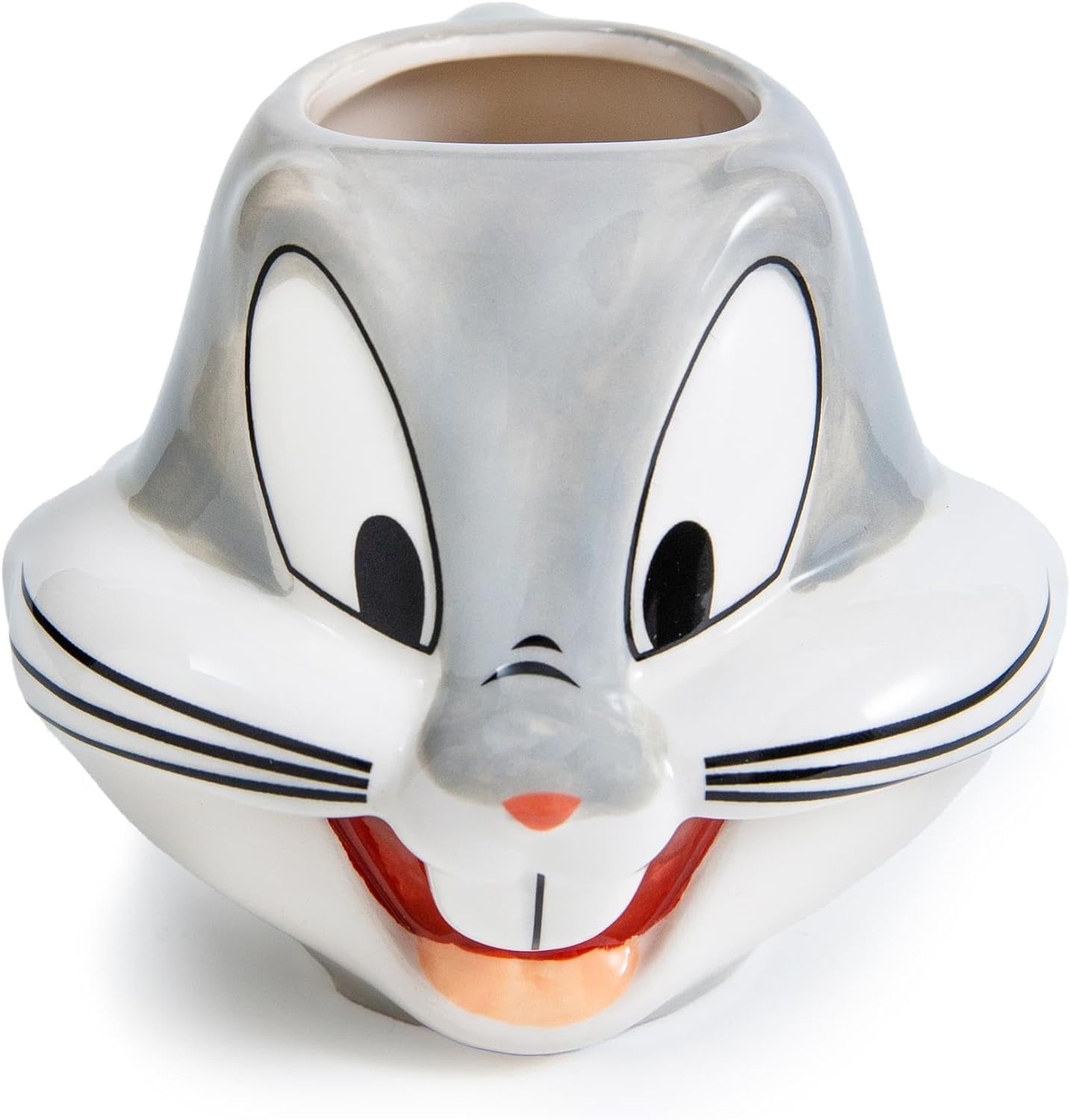 Silver Buffalo Looney Tunes Bugs Bunny Face 3D Sculpted Ceramic Coffee ...