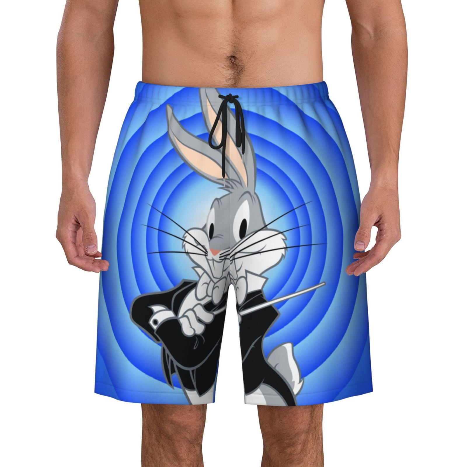 Looney Tunes Bugs Bunny Mens Swim Trunks Quick Dry Board Shorts With ...