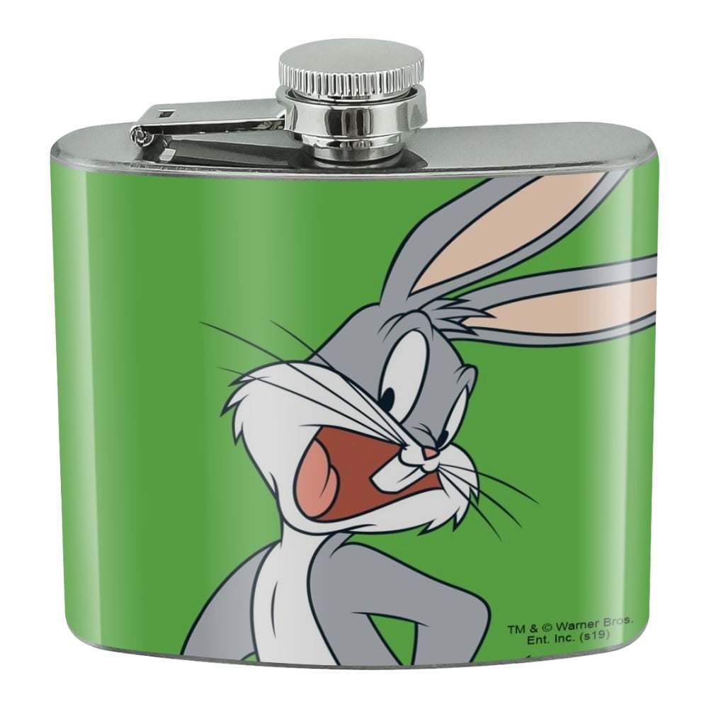Looney Tunes Bugs Bunny Stainless Steel 5oz Hip Drink Kidney Flask ...