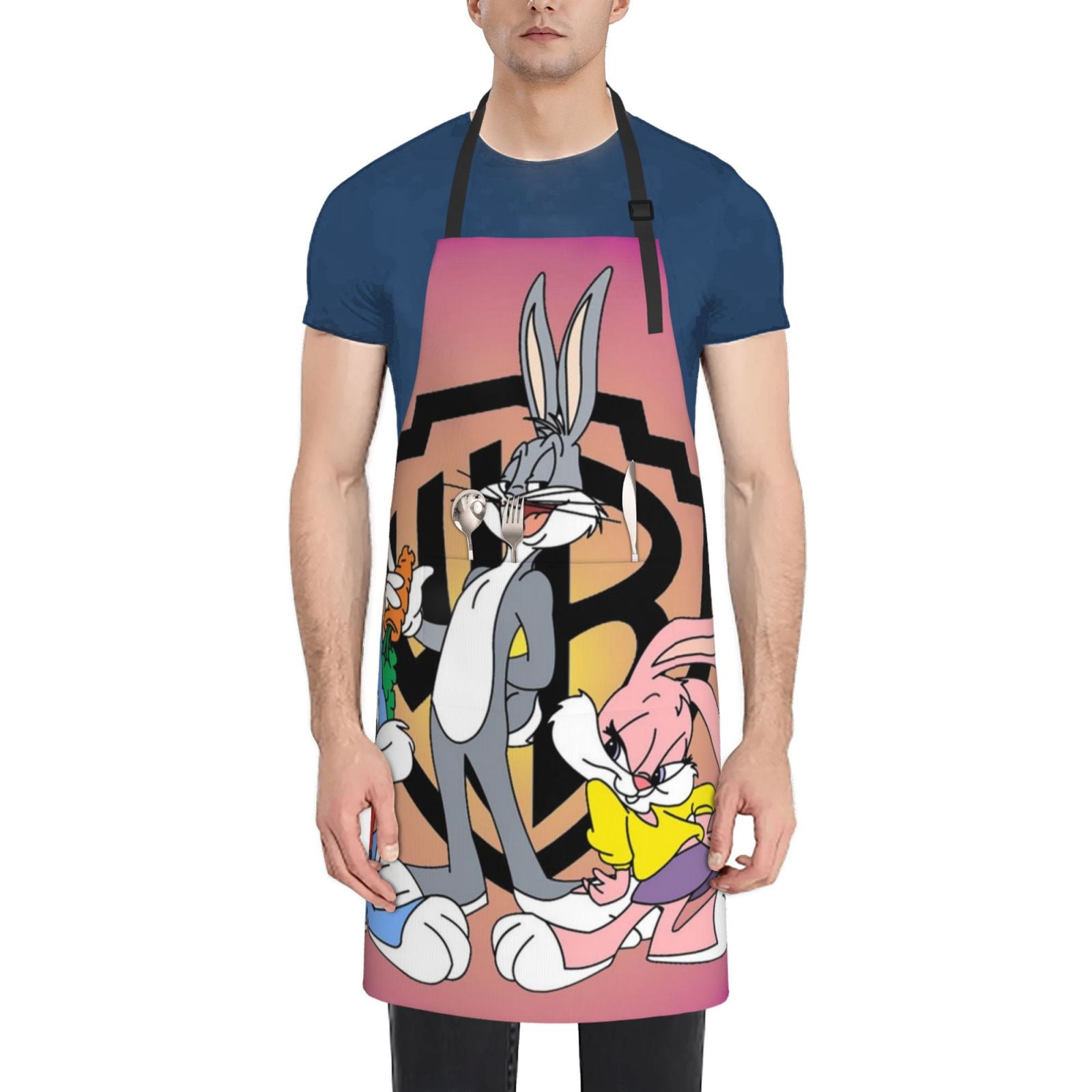 Looney Tunes Bugs Bunny Waterproof Cooking Aprons, Adjustable Bib Soft ...