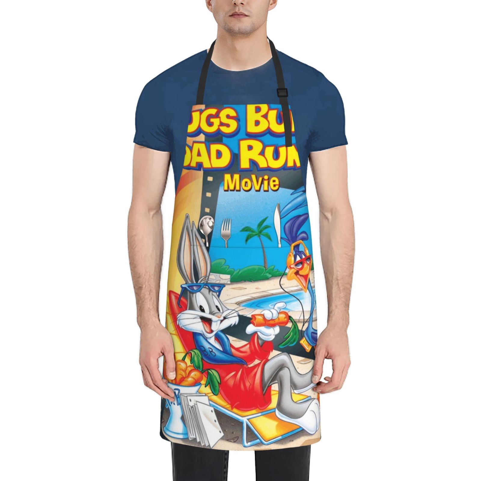 Looney Tunes Bugs Bunny Waterproof Cooking Aprons, Adjustable Bib Soft ...