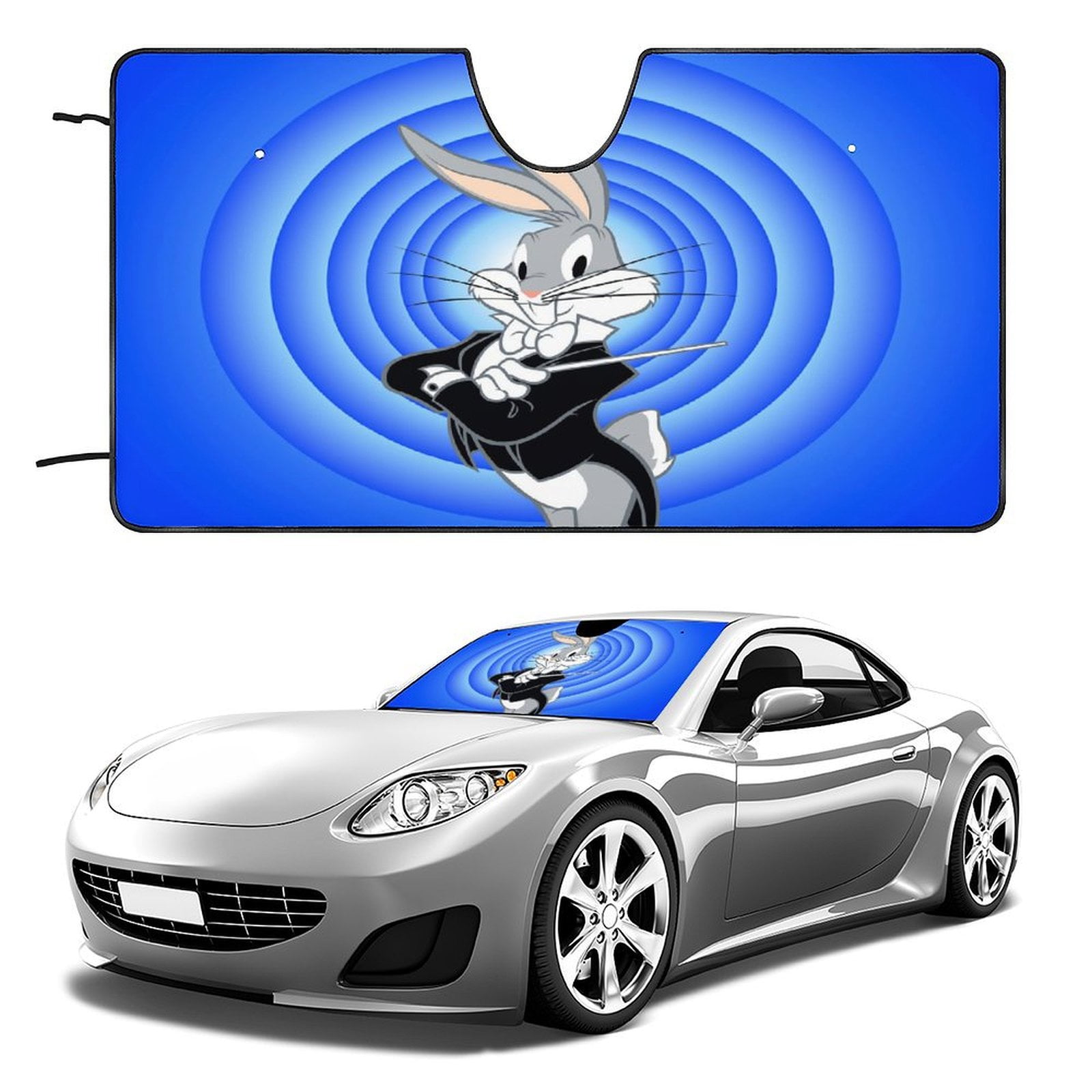 Looney Tunes Bugs Bunny Windshield Sun Shade, Front Foldable Windshield ...