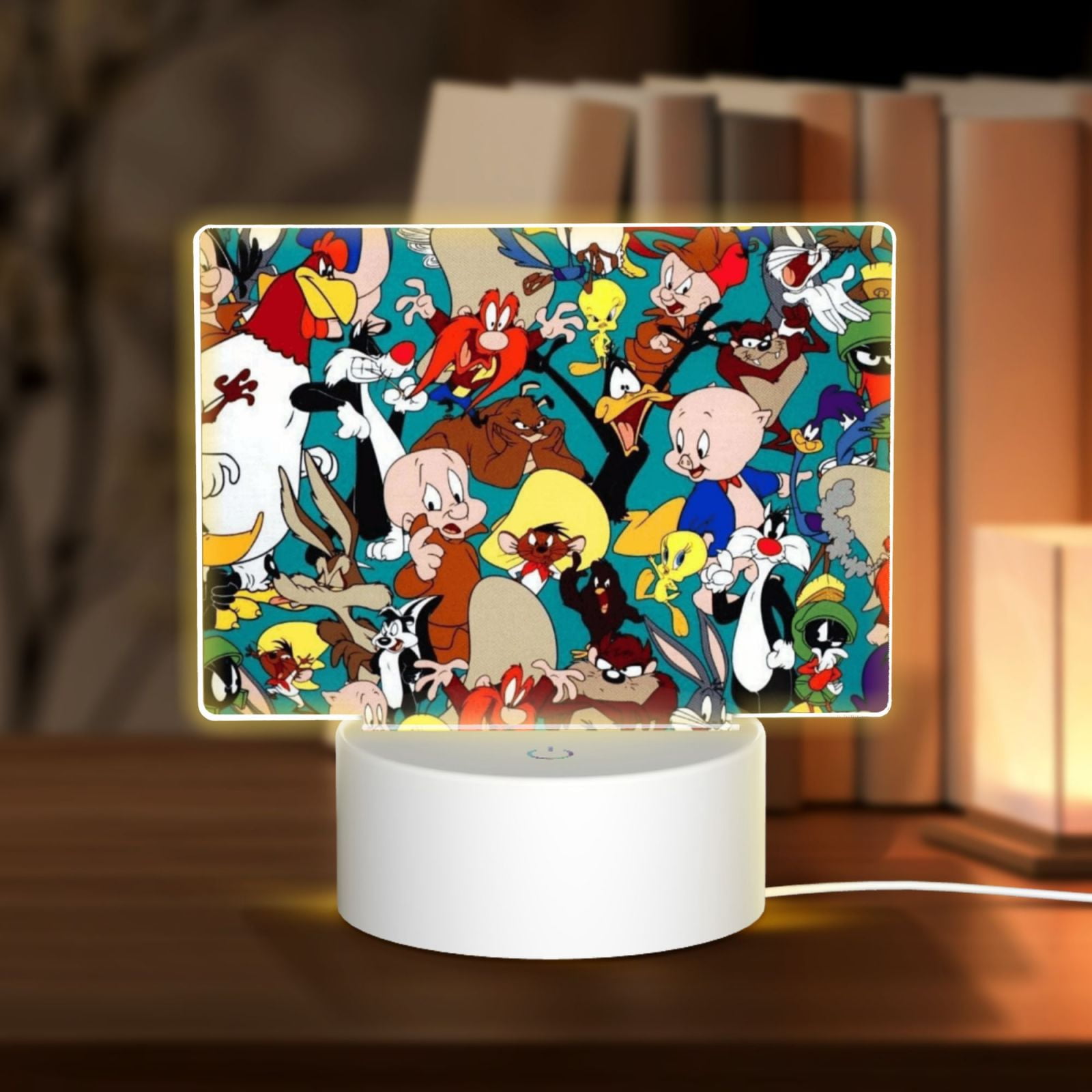 Looney Tunes Cartoon Rectangular Acrylic Night Light Adjustable 3 Light ...