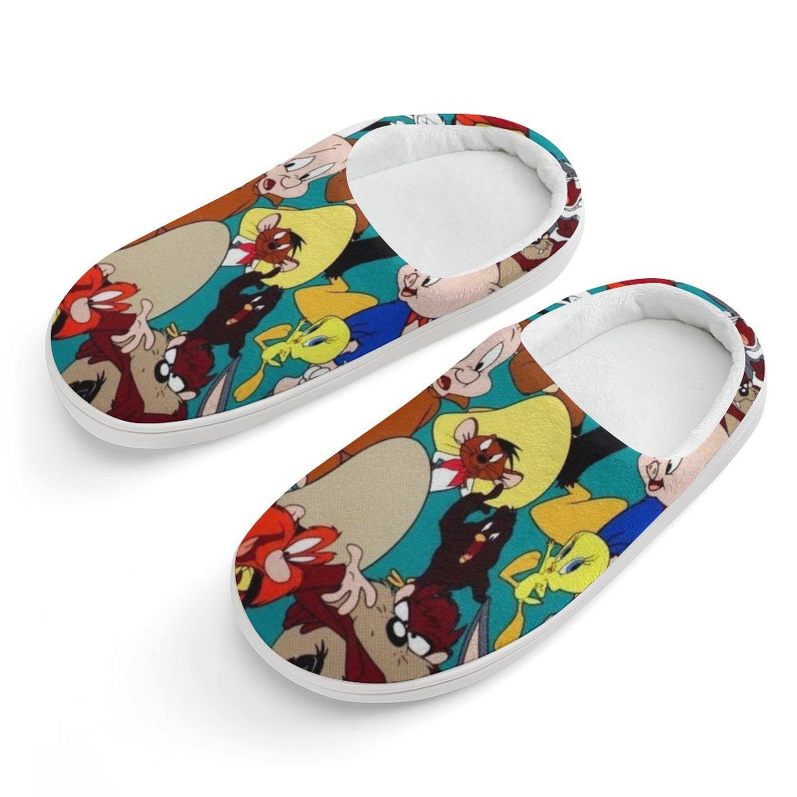 Looney Tunes Cartoon Soft Plush Slippers for Boys Girls Winter Warm ...