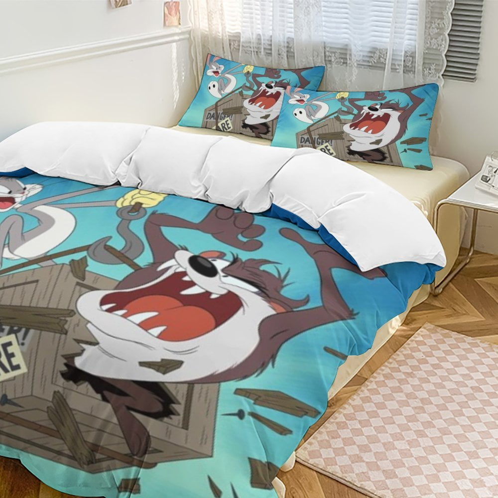 Looney Tunes Cartoons 3-Piece Bedding Set Soft Warm And Comfortable Bed ...