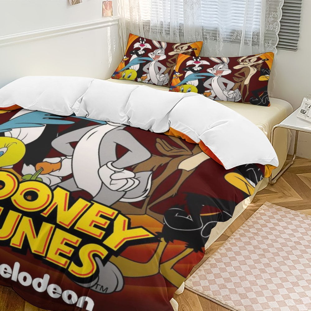 Looney Tunes Cartoons 3-Piece Bedding Set Soft Warm And Comfortable ...