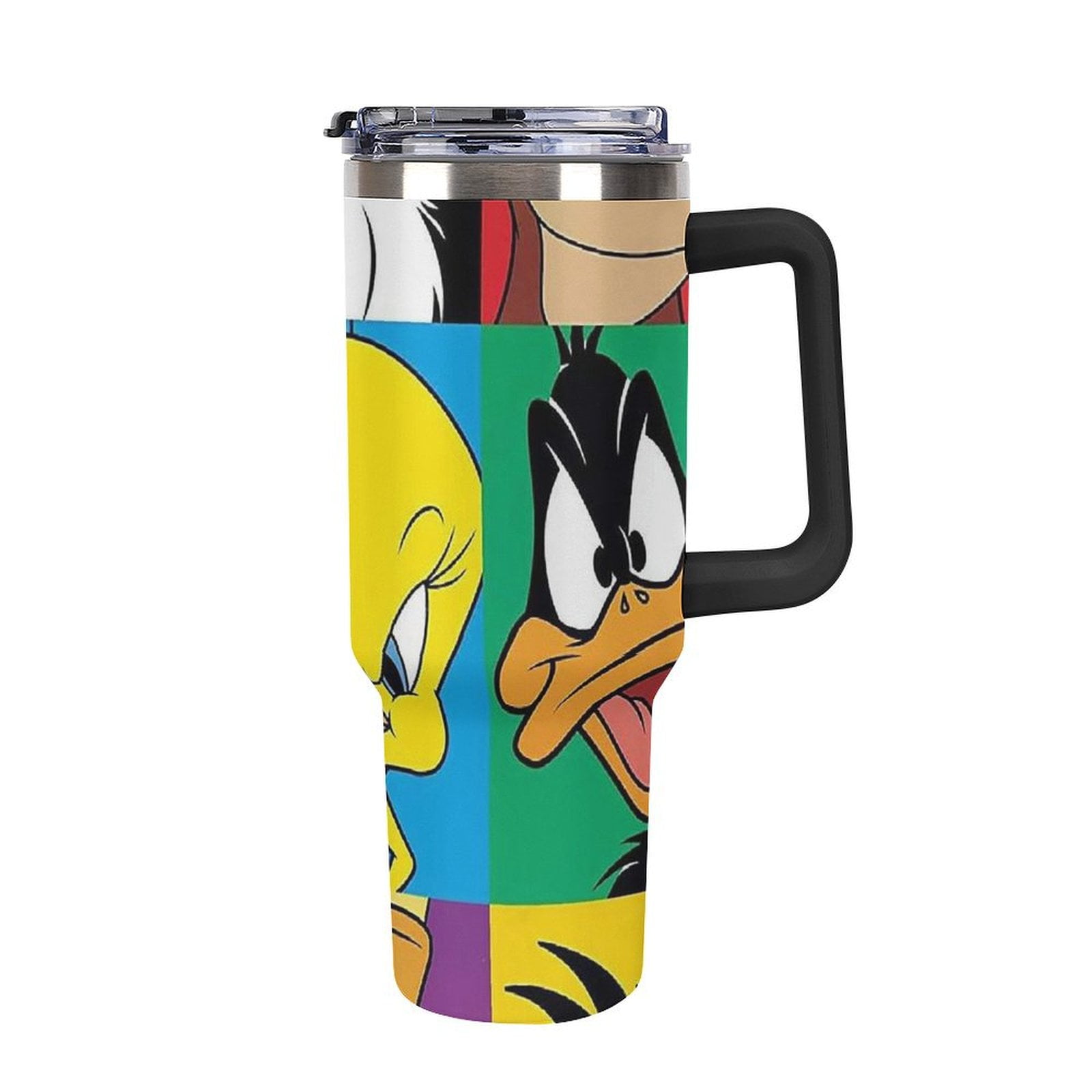 Looney Tunes Cartoons 40 Oz Tumbler With Handle And Straw, Stainless ...