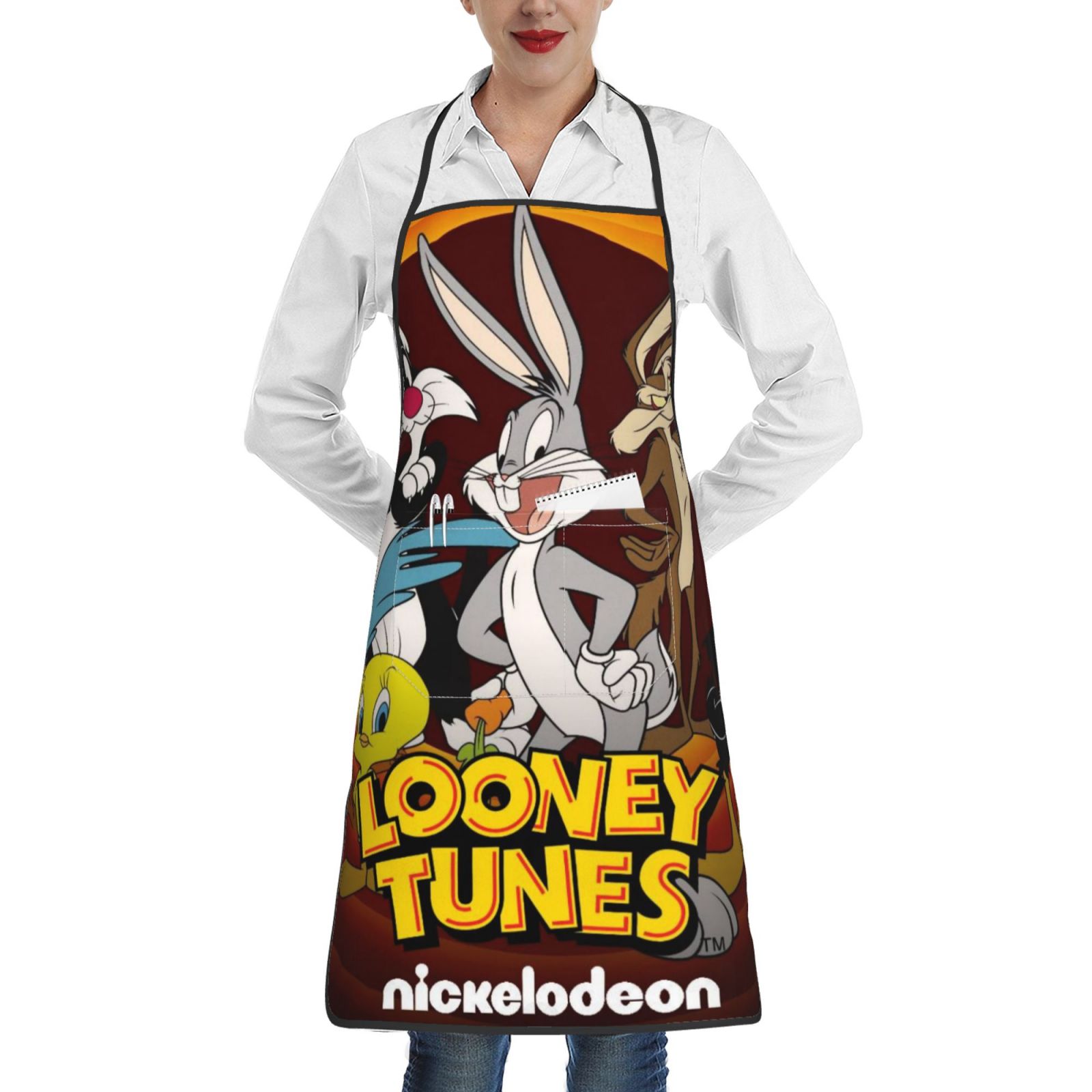 Looney Tunes Cartoons Apron for Women and Men with Pockets, Adjustable ...