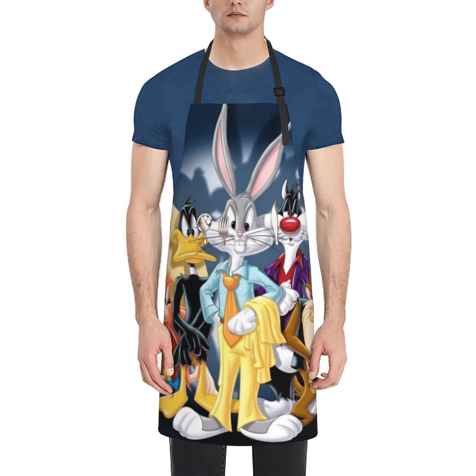 Looney Tunes Cartoons Apron for Women and Men with Pockets, Adjustable ...