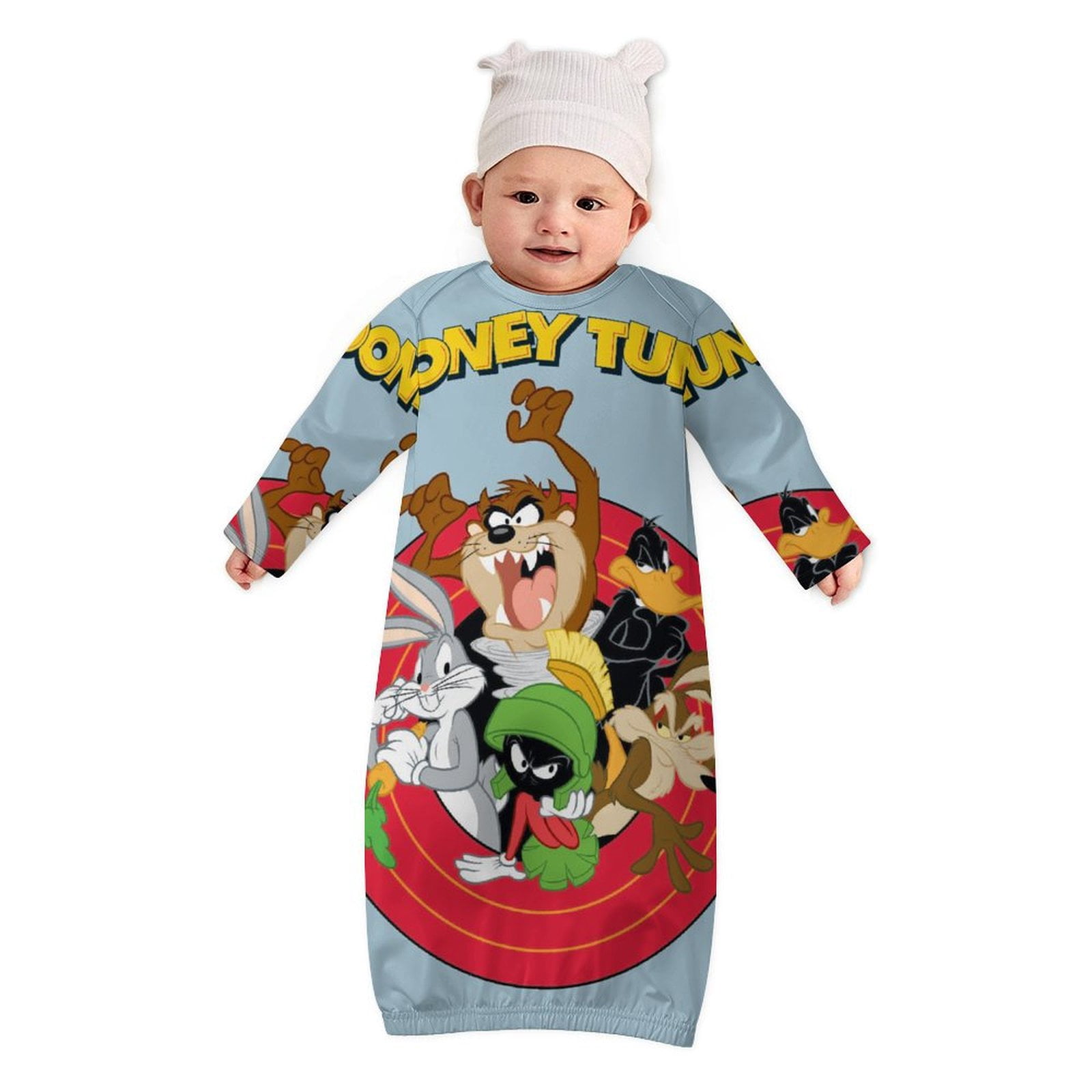 Looney Tunes Cartoons Baby Boy And Girls Sleeper Gown Newborn to Infant ...