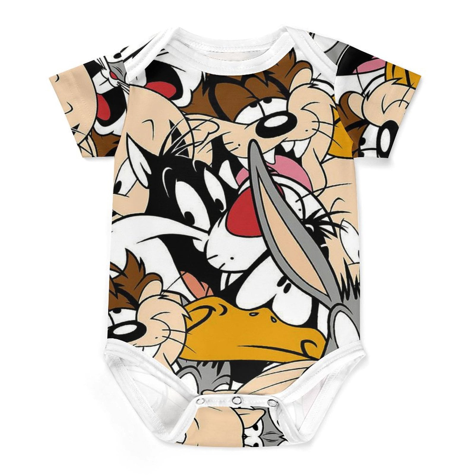 Looney Tunes Cartoons Baby Boy Girl Short Sleeve Romper Clothing Set ...