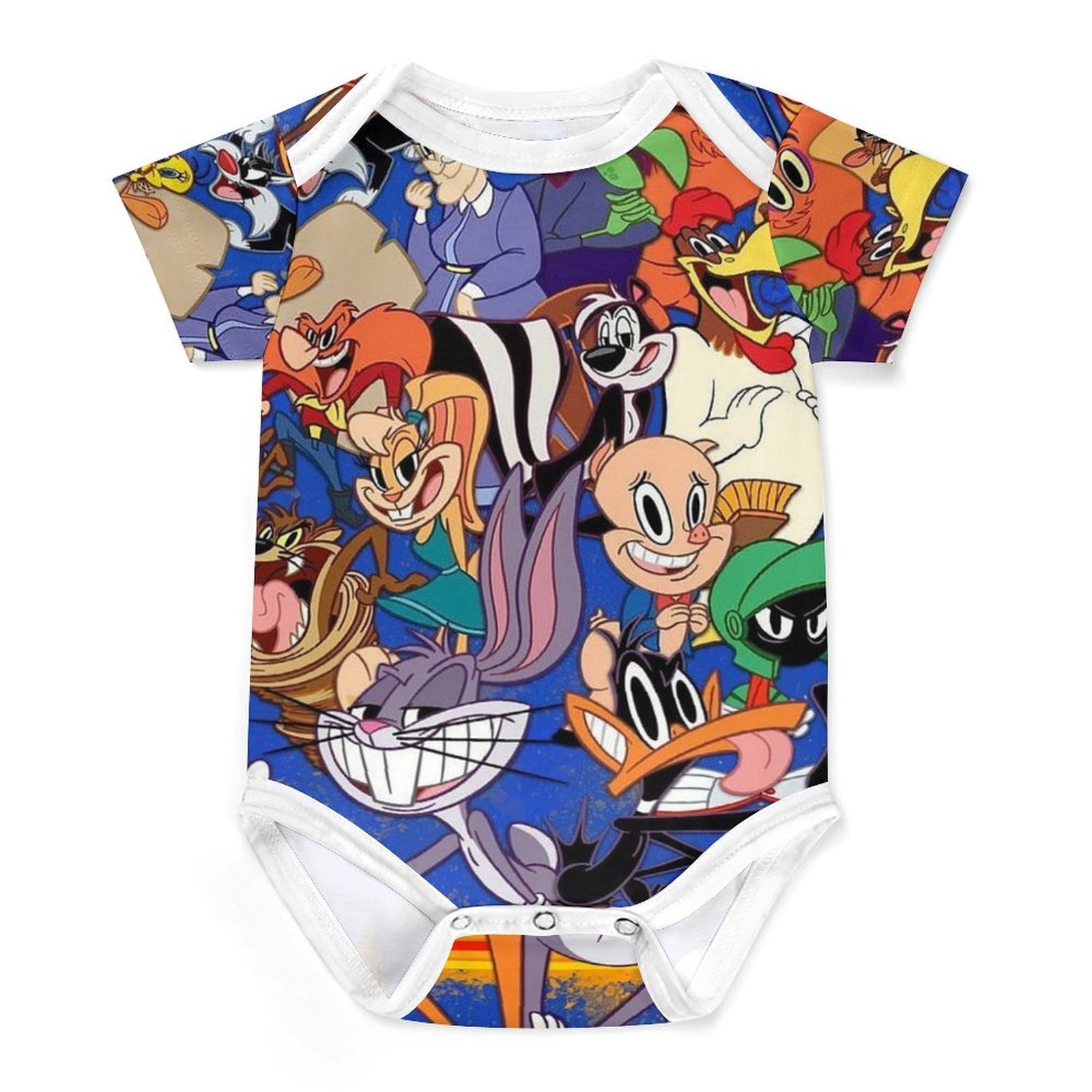Looney Tunes Cartoons Baby Boy Girl Short Sleeve Romper Clothing Set ...