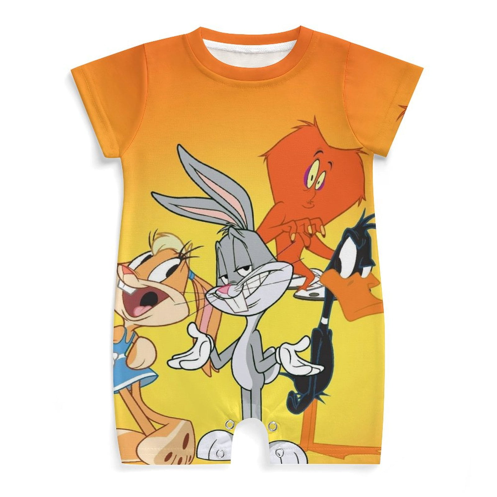 Looney Tunes Cartoons Baby Boy Girl Short Sleeve Romper Clothing Set ...