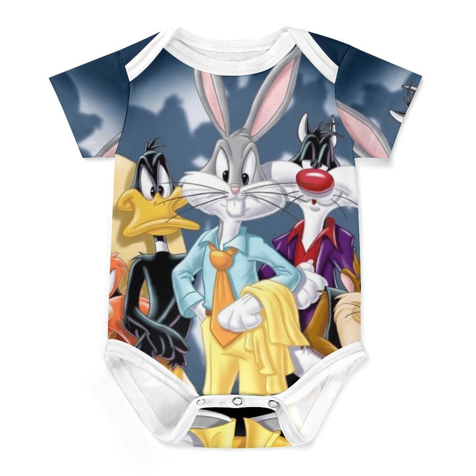 Looney Tunes Cartoons Baby Boy Girl Short Sleeve Romper Clothing Set ...