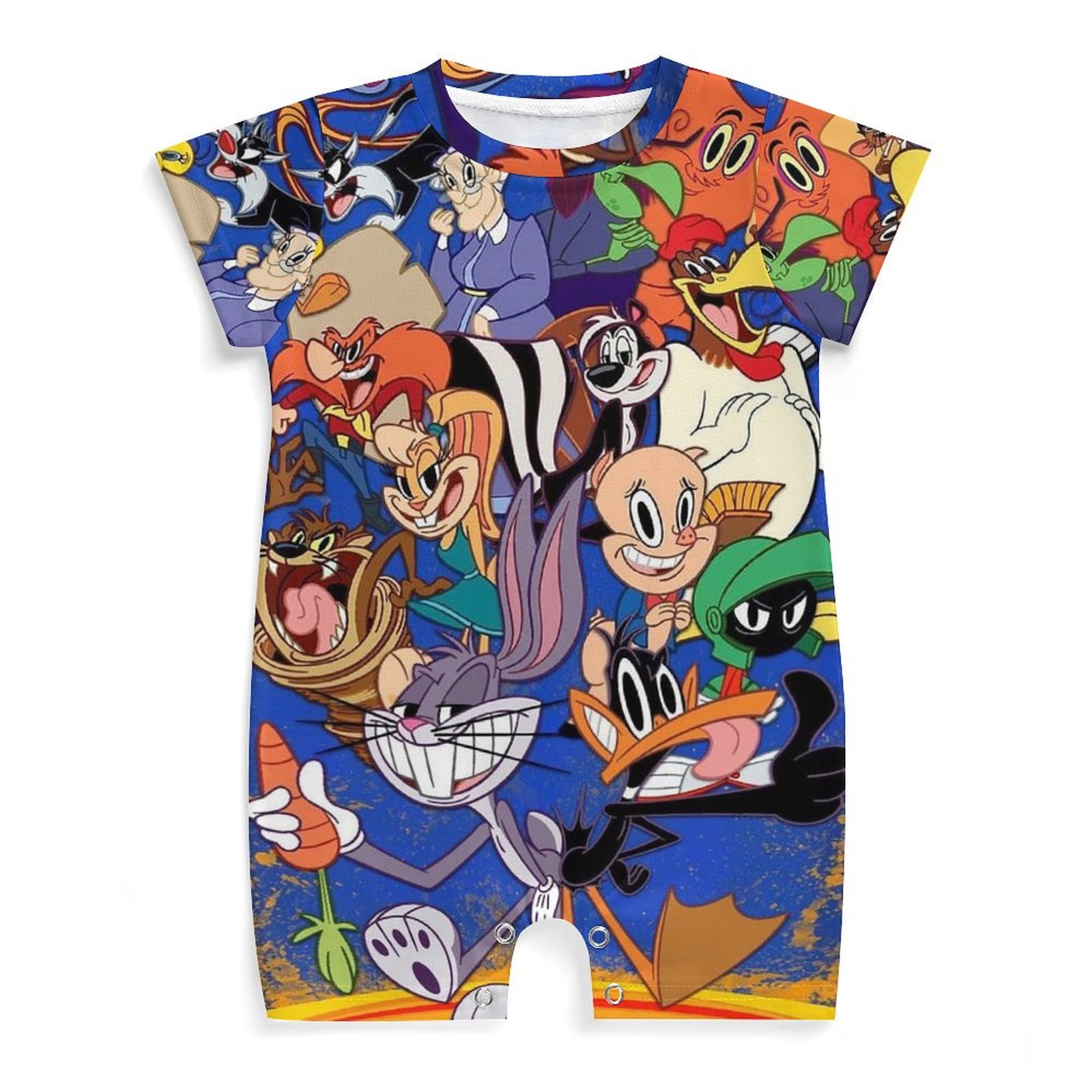 Looney Tunes Cartoons Baby Boy Girl Short Sleeve Romper Clothing Set ...