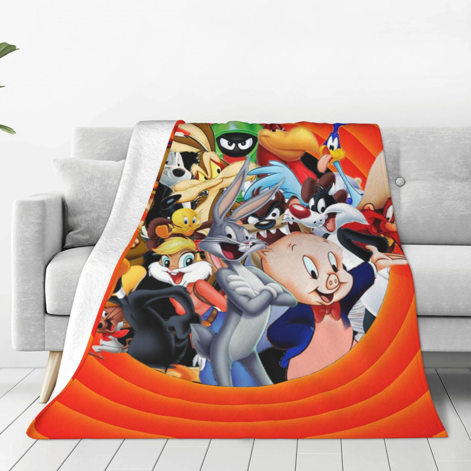Looney Tunes Cartoons Blanket Super Soft Cozy Throw Blanket Fuzzy Comfy ...