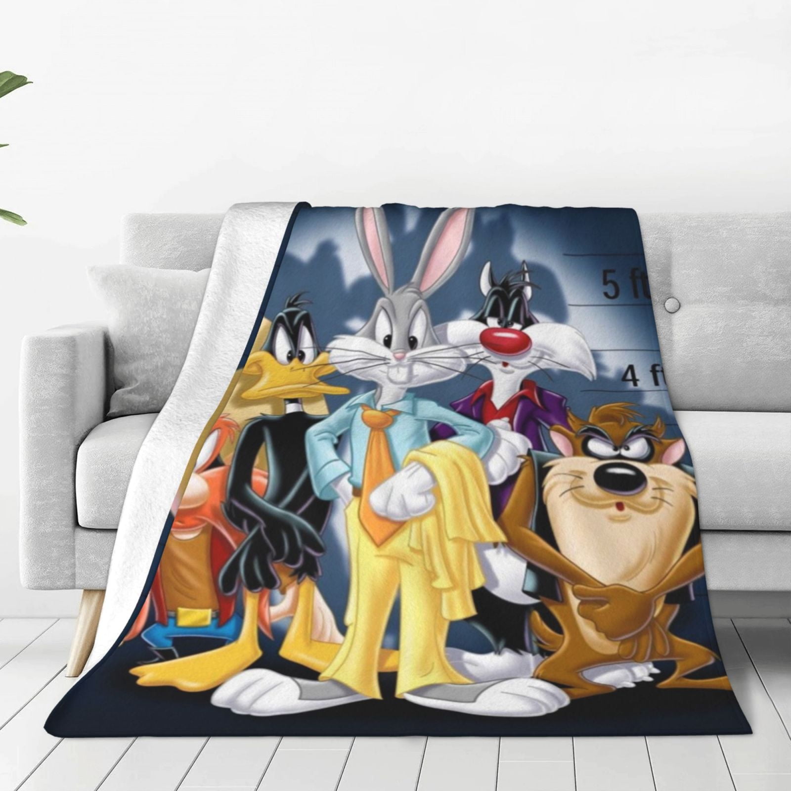 Looney Tunes Cartoons Blanket Super Soft Cozy Throw Blanket Fuzzy Comfy ...