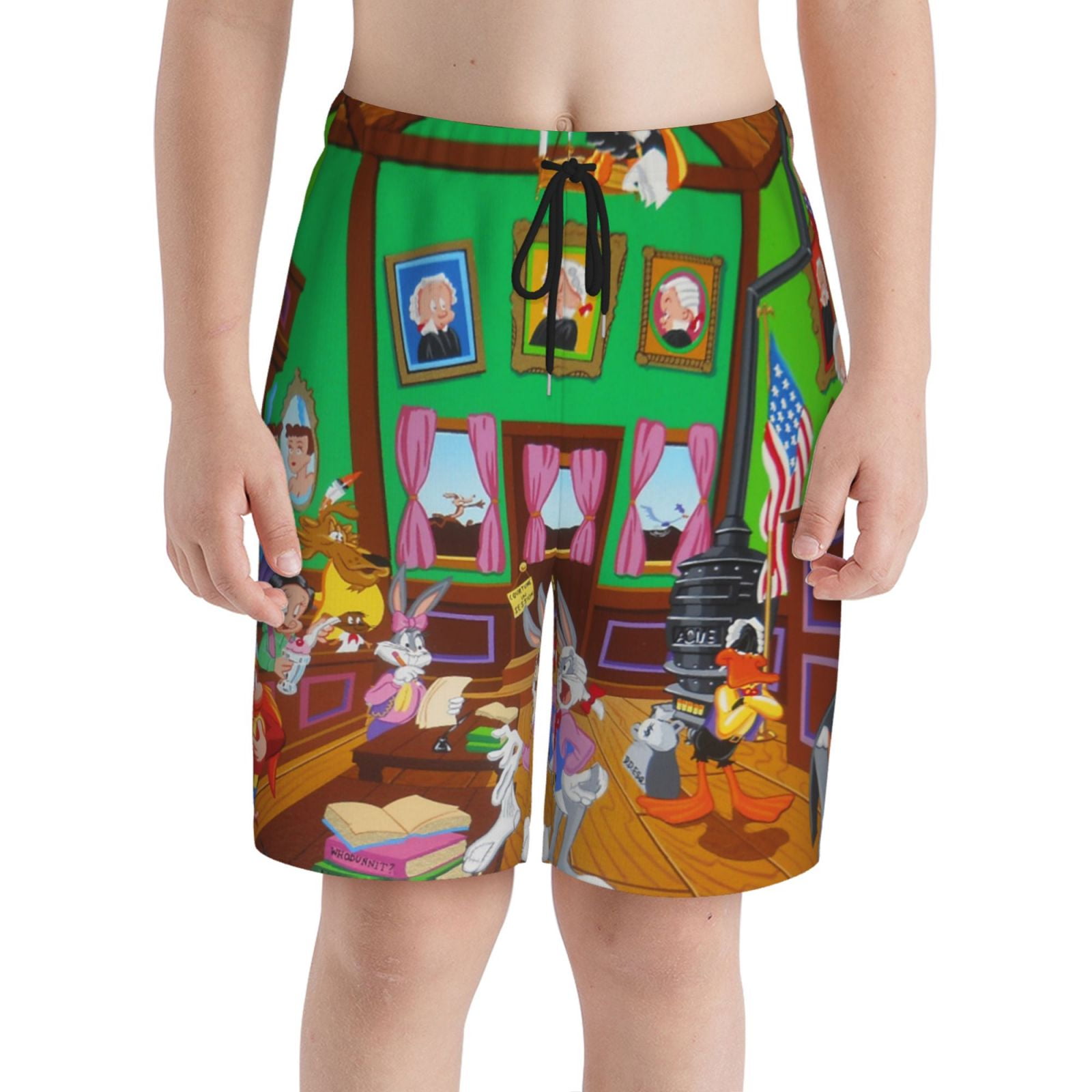 Looney Tunes Cartoons Boy'S Swim Trunks Quick Dry Board Shorts Kids ...