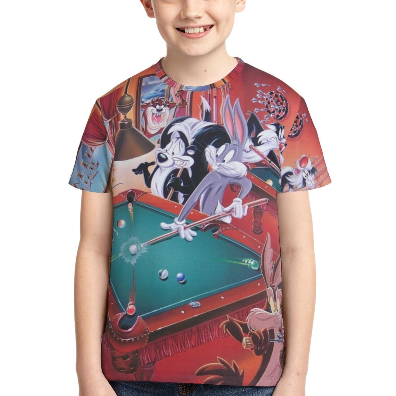 Looney Tunes Cartoons Boys Girls T-Shirt 3d Print Graphic Short Sleeve ...