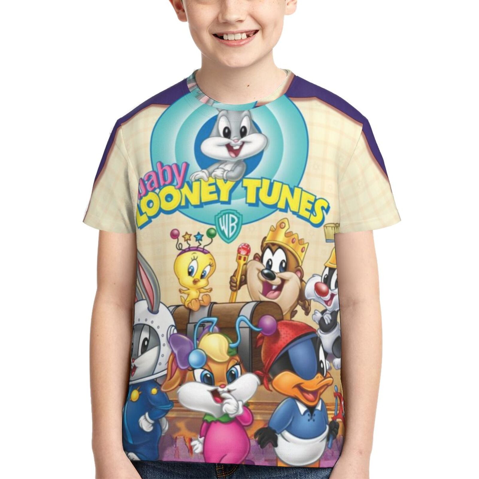 Looney Tunes Cartoons Boys Girls T-Shirt 3d Print Graphic Short Sleeve ...