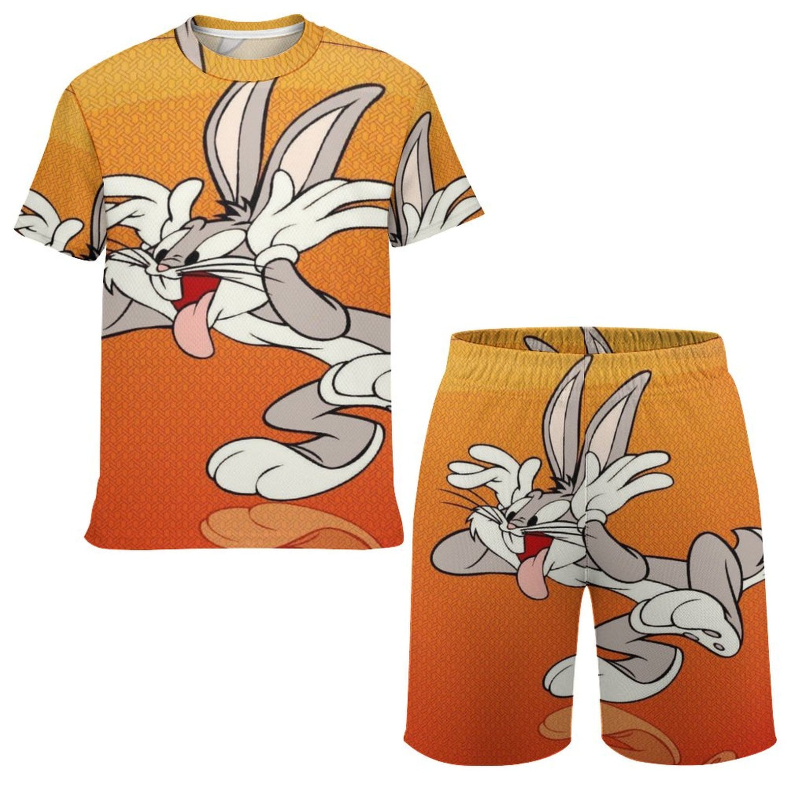 Looney Tunes Cartoons Boys Short Sleeve T-Shirt And Mesh Shorts Outfit ...