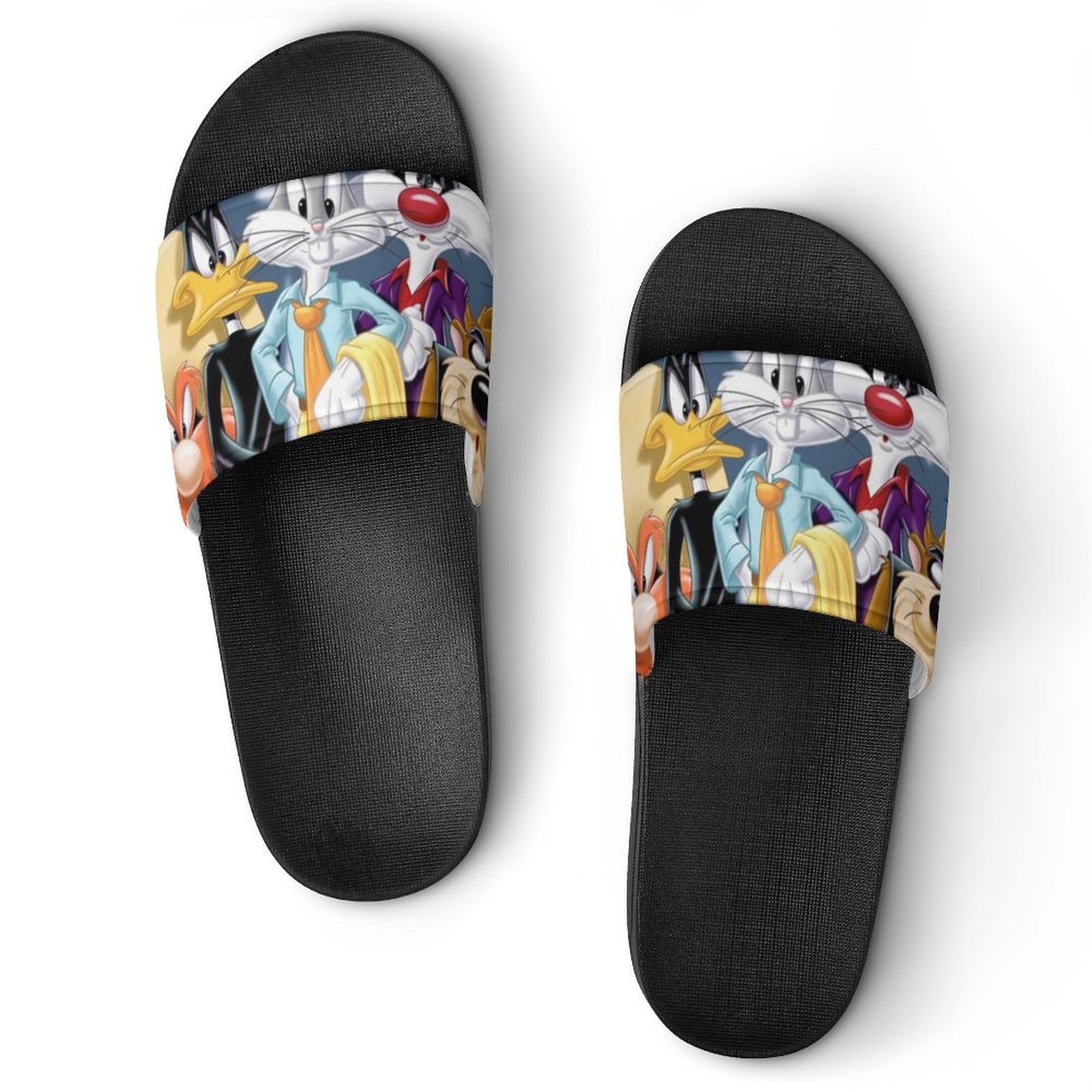 Looney Tunes Cartoons Boys Slide Sandals, Comfort Casual Pool Slide ...