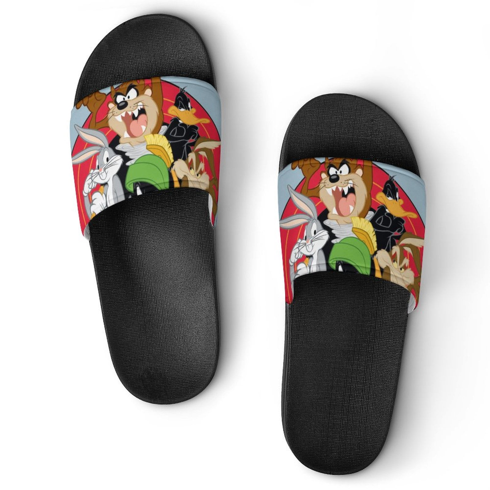 Looney Tunes Cartoons Boys Slide Sandals, Comfort Casual Pool Slide ...