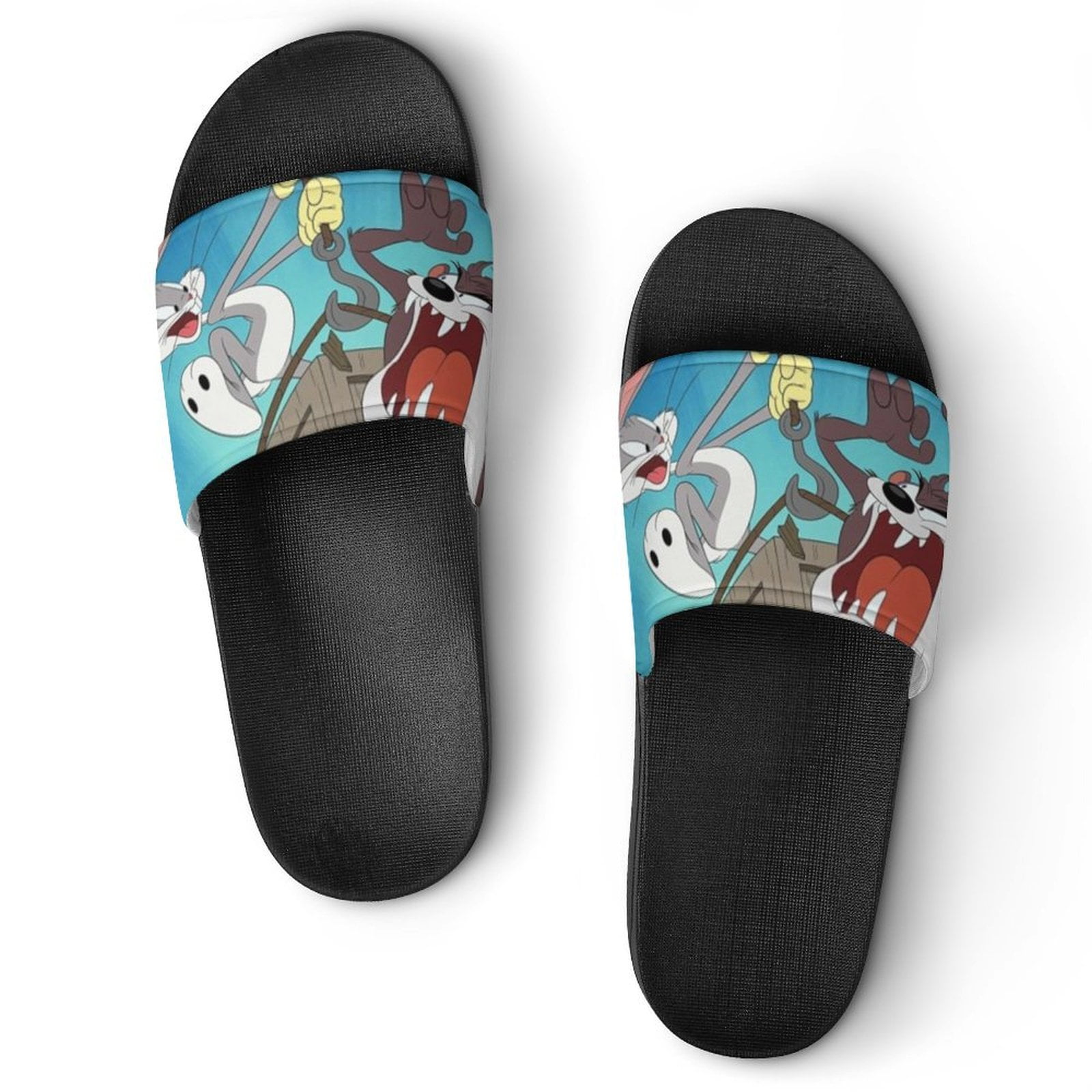 Looney Tunes Cartoons Boys Slide Sandals, Comfort Casual Pool Slide ...