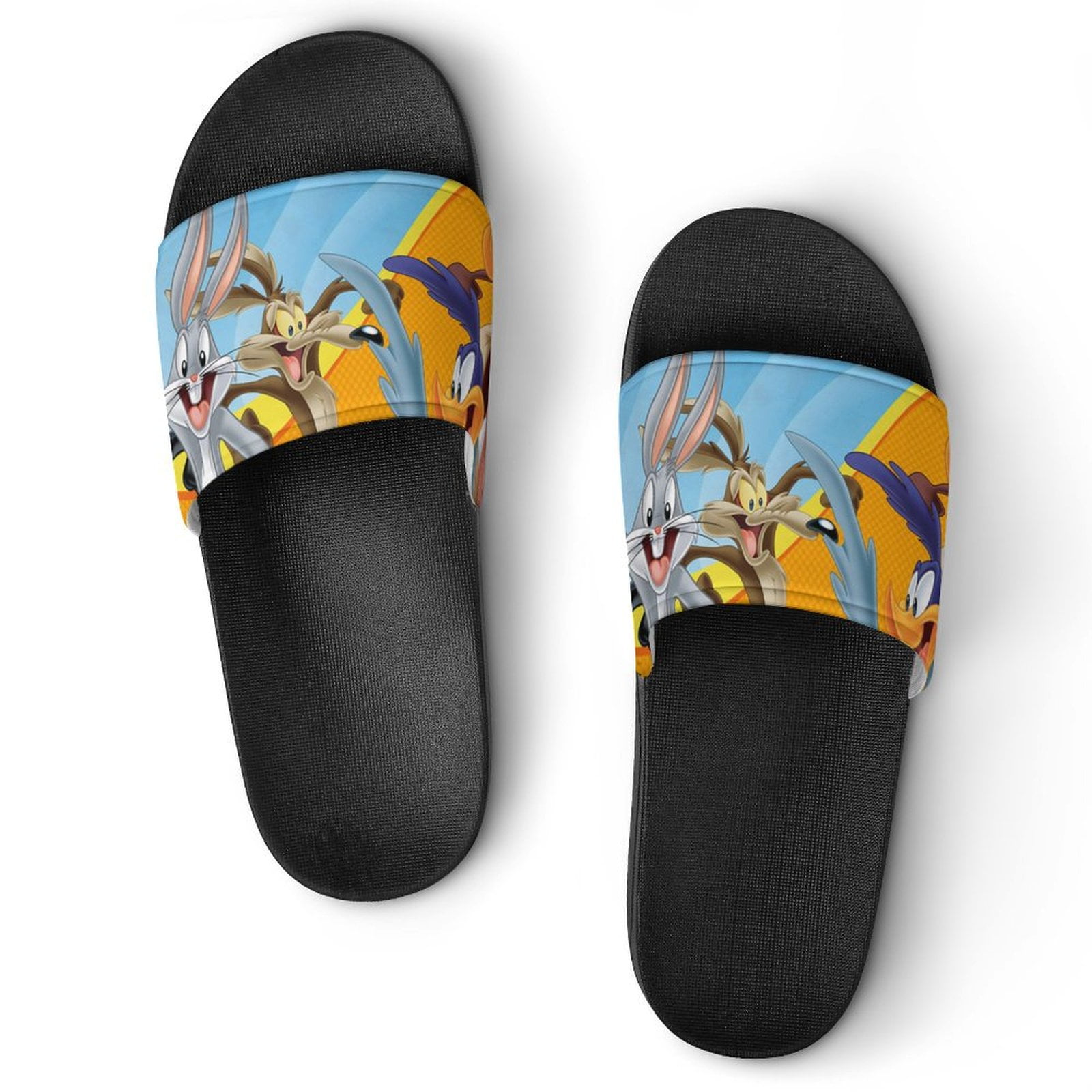 Looney Tunes Cartoons Boys Slide Sandals, Comfort Casual Pool Slide ...