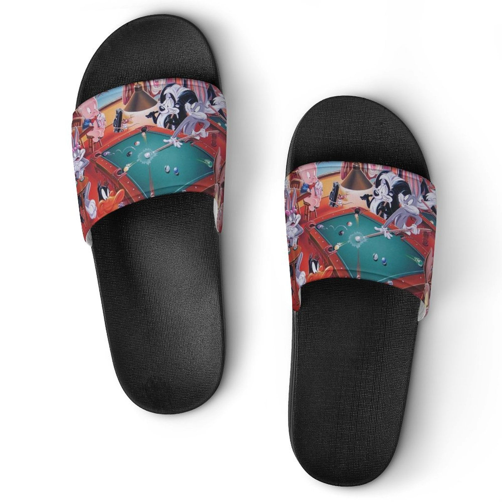 Looney Tunes Cartoons Boys Slide Sandals, Comfort Casual Pool Slide ...