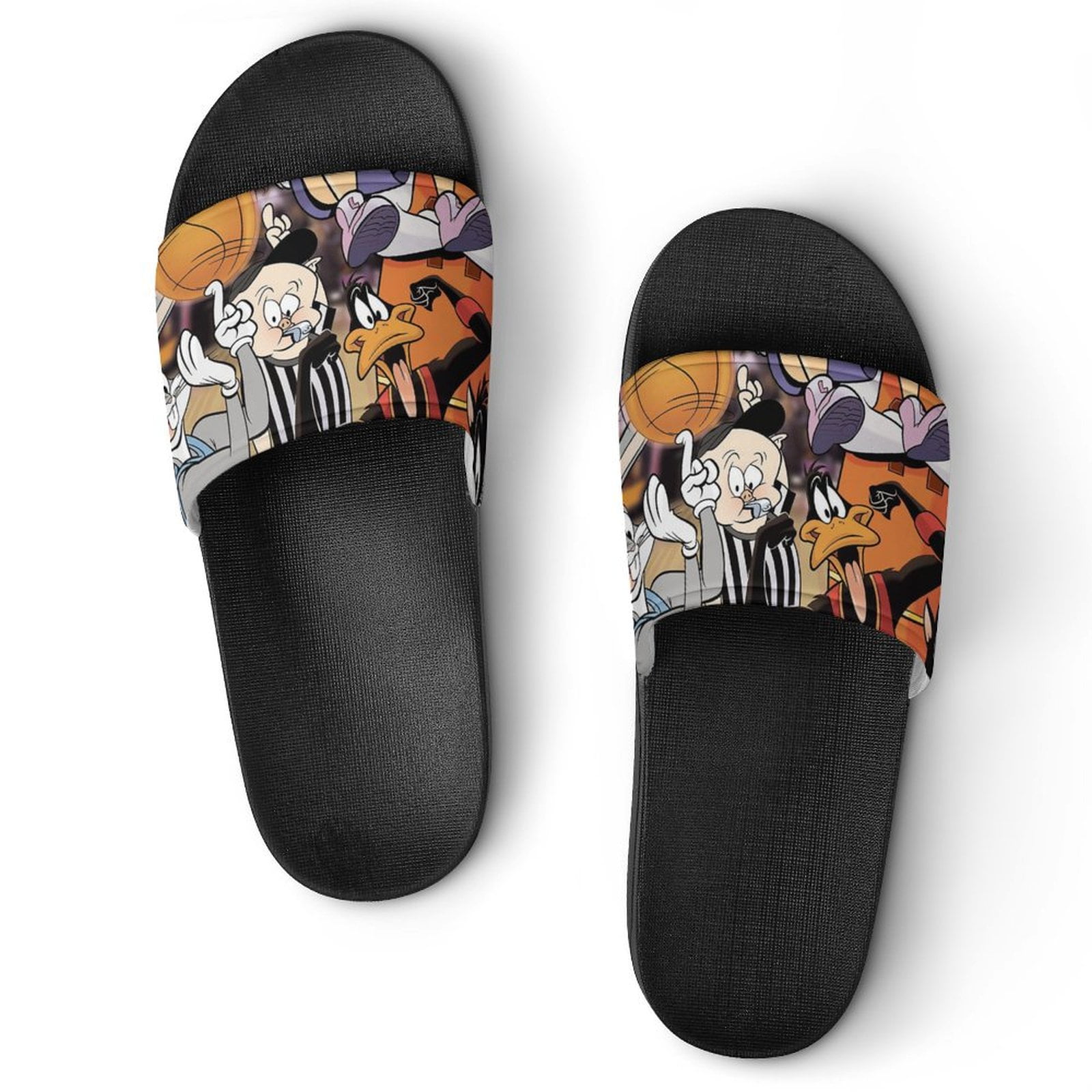 Looney Tunes Cartoons Boys Slide Sandals, Comfort Casual Pool Slide ...