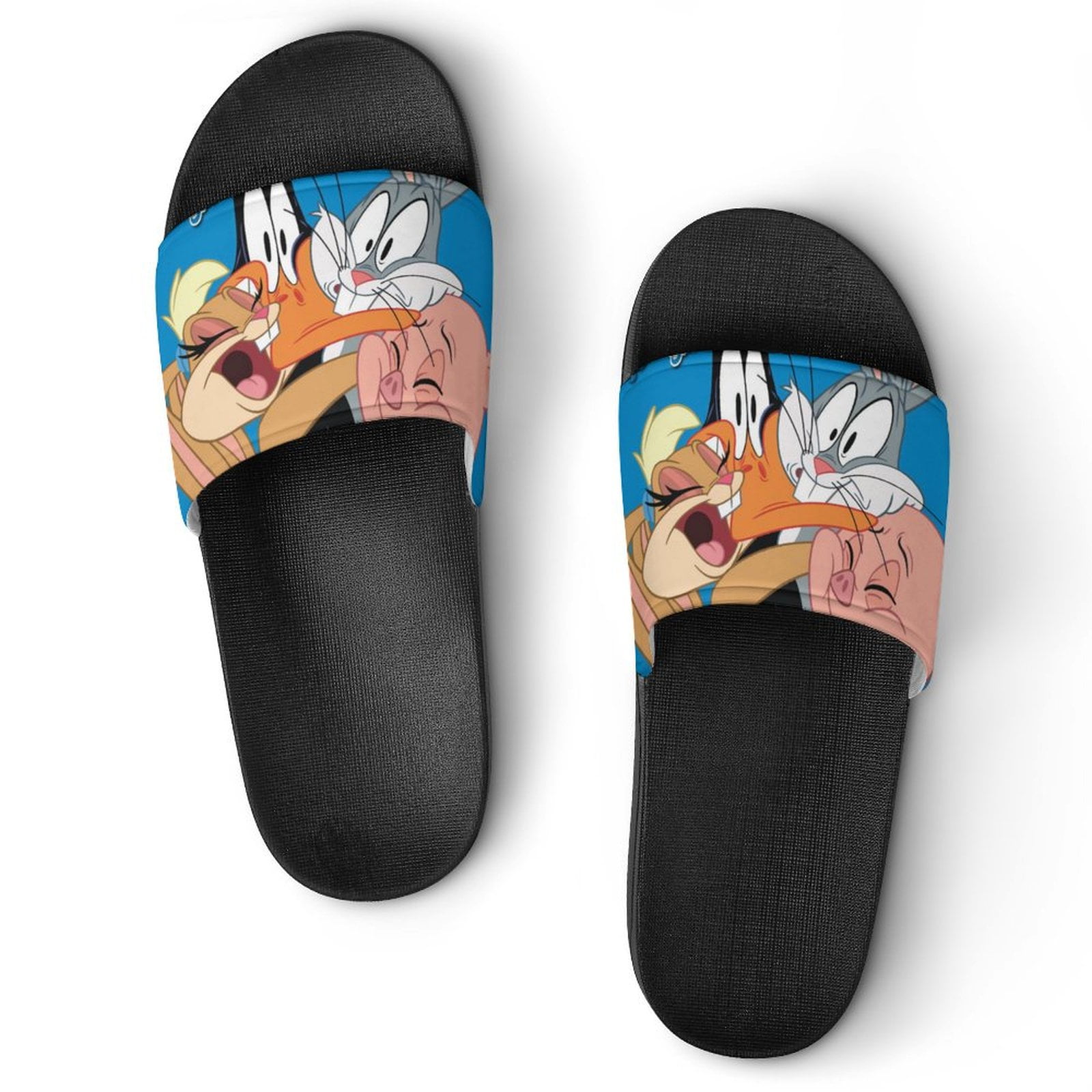 Looney Tunes Cartoons Boys Slide Sandals, Comfort Casual Pool Slide ...