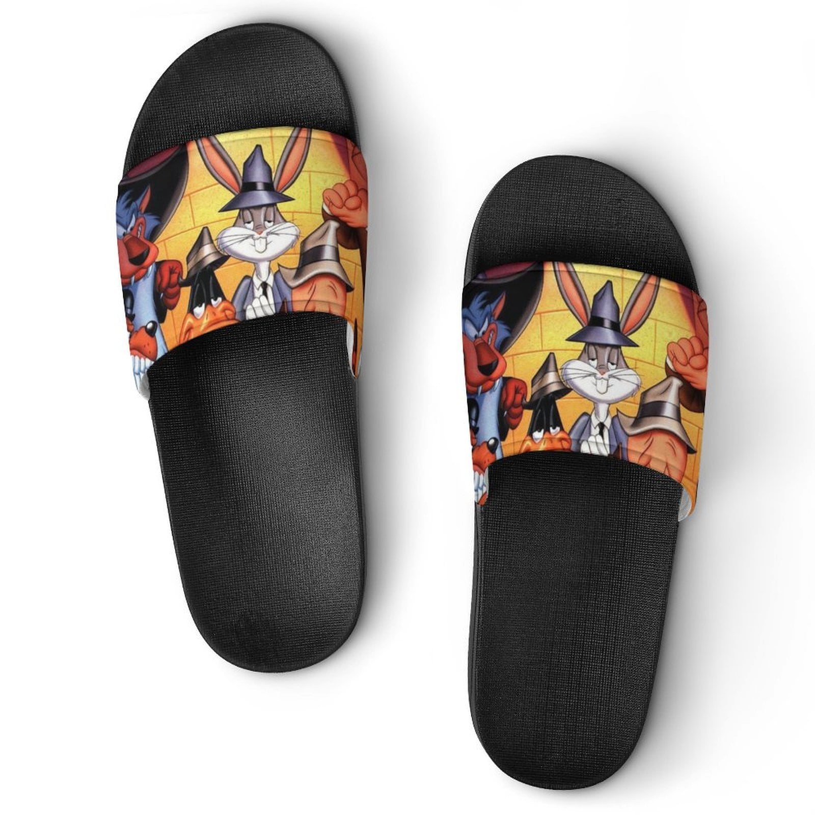 Looney Tunes Cartoons Boys Slide Sandals, Comfort Casual Pool Slide ...
