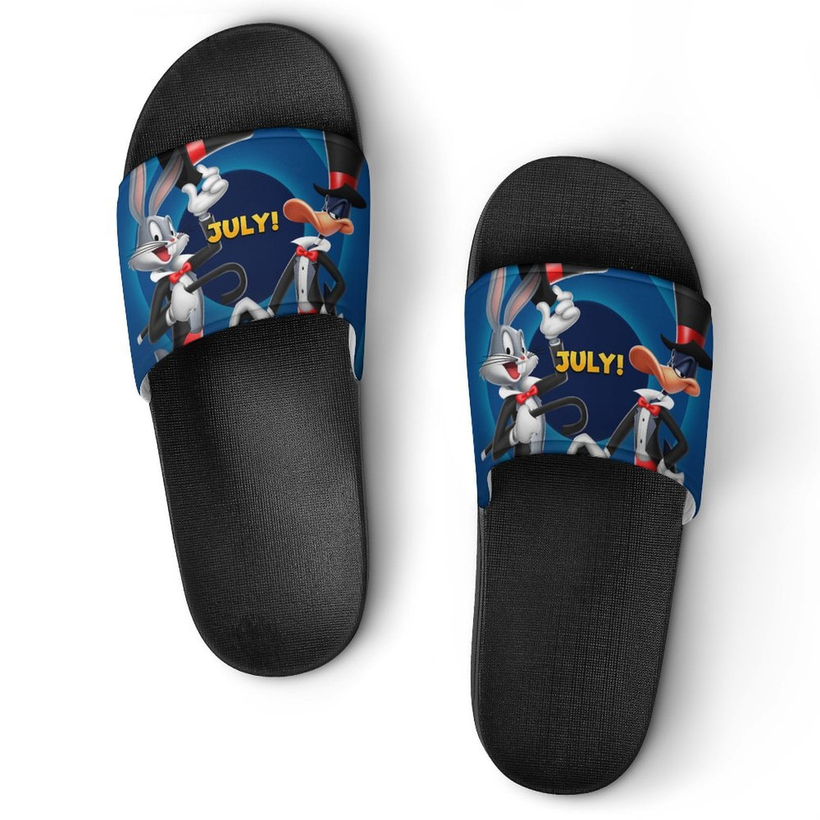 Looney Tunes Cartoons Boys Slide Sandals, Comfort Casual Pool Slide ...