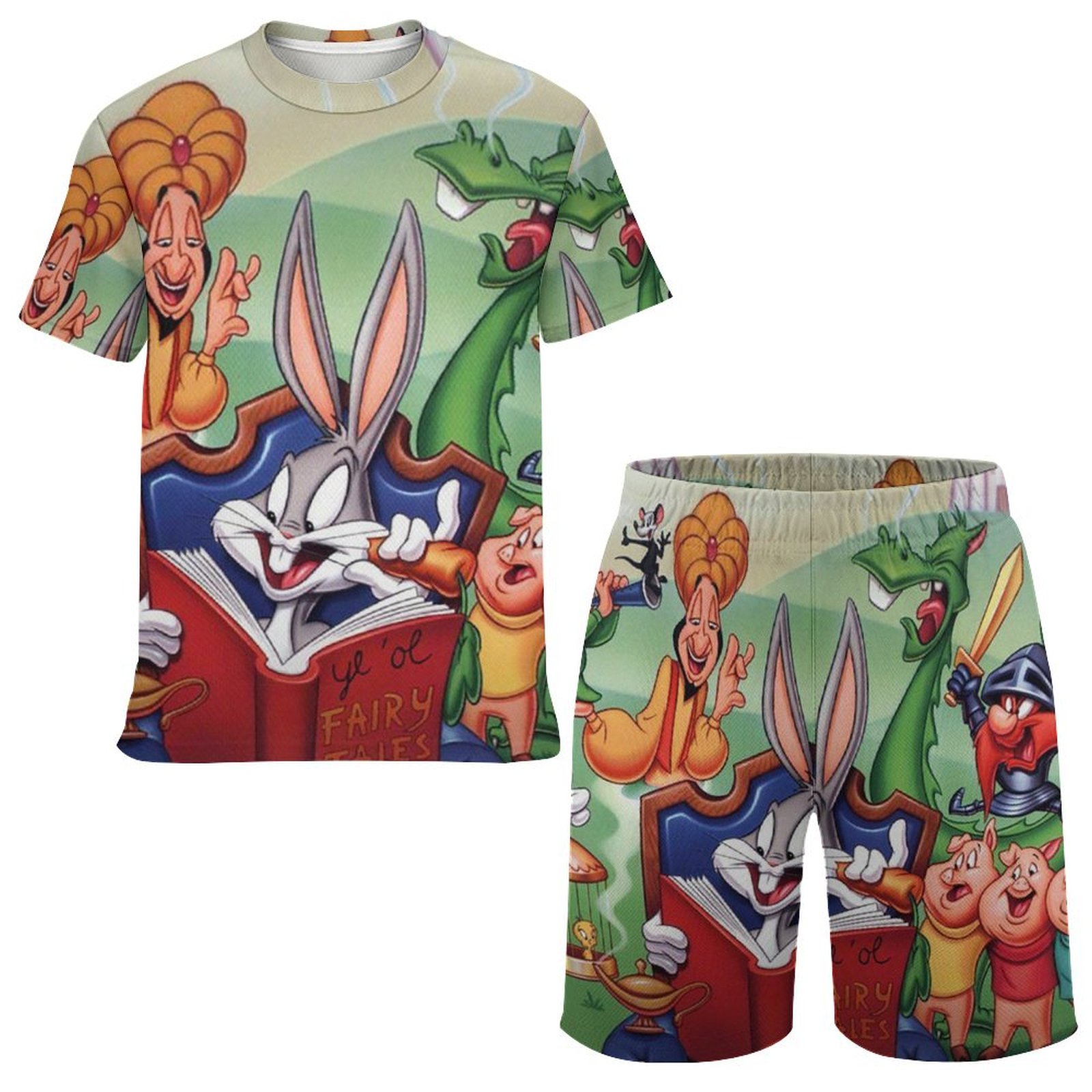 Looney Tunes Cartoons Boys T-Shirt And Shorts Outfit Set Athletic Short ...