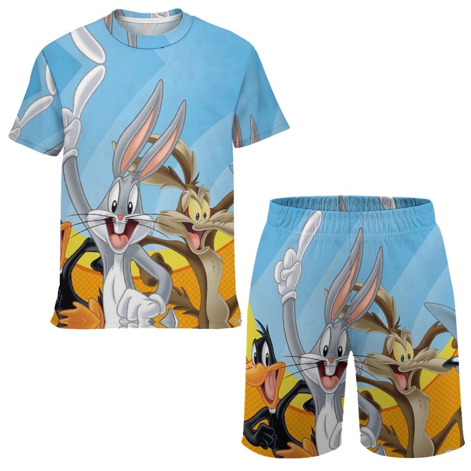 Looney Tunes Cartoons Boys T-Shirt And Shorts Outfit Set Athletic Short ...