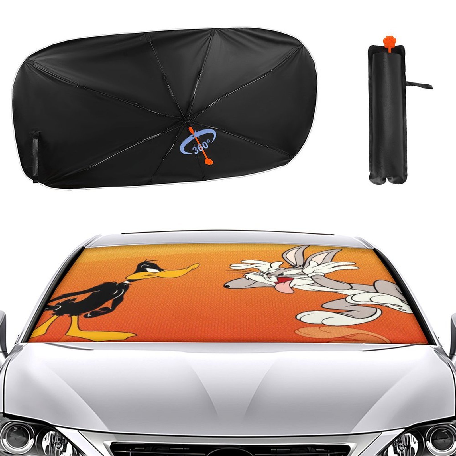 Looney Tunes Cartoons Car Umbrella Windshield Sun Shade, Windshield ...