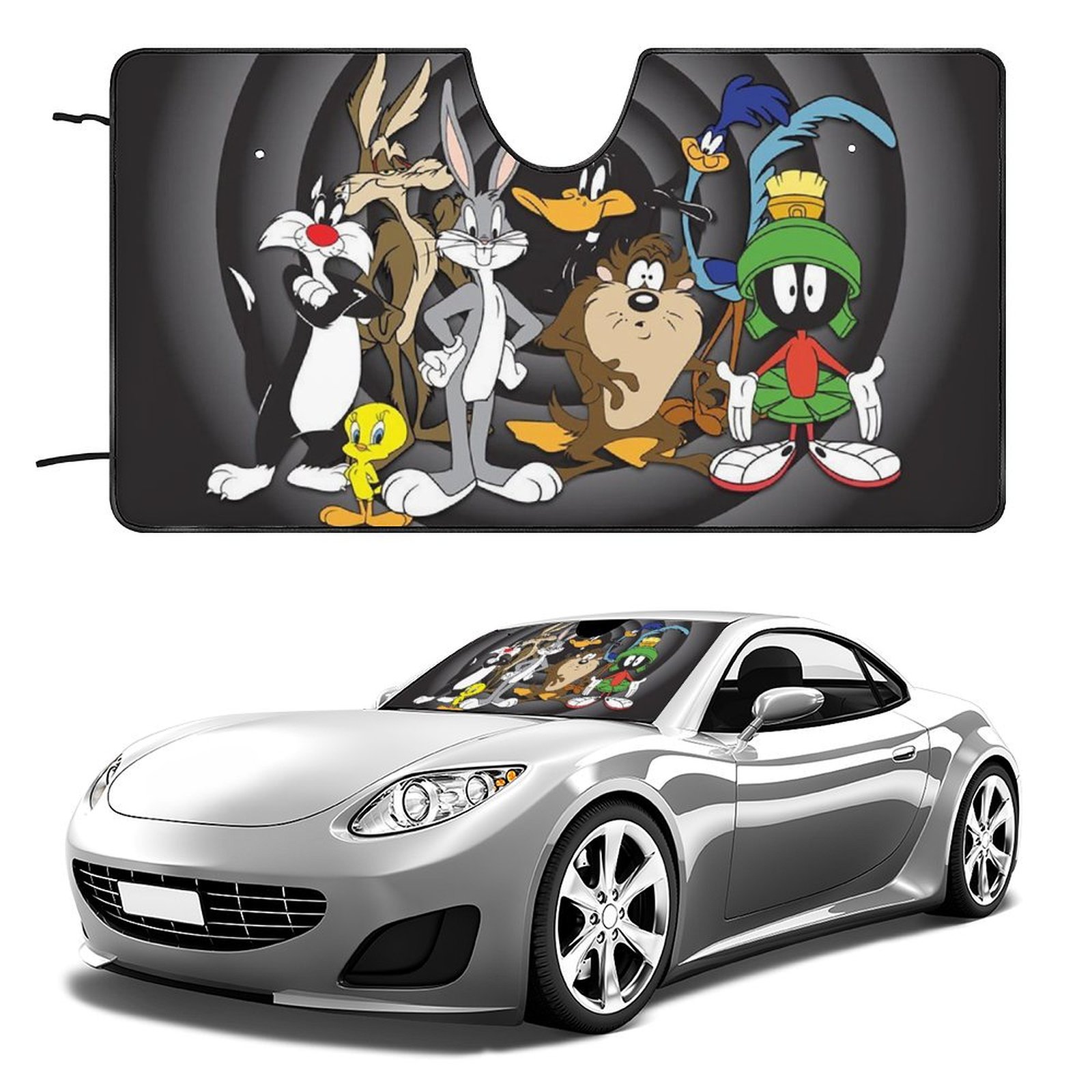 Looney Tunes Cartoons Car Windshield Sun Shade, Foldable Sun Shade for ...