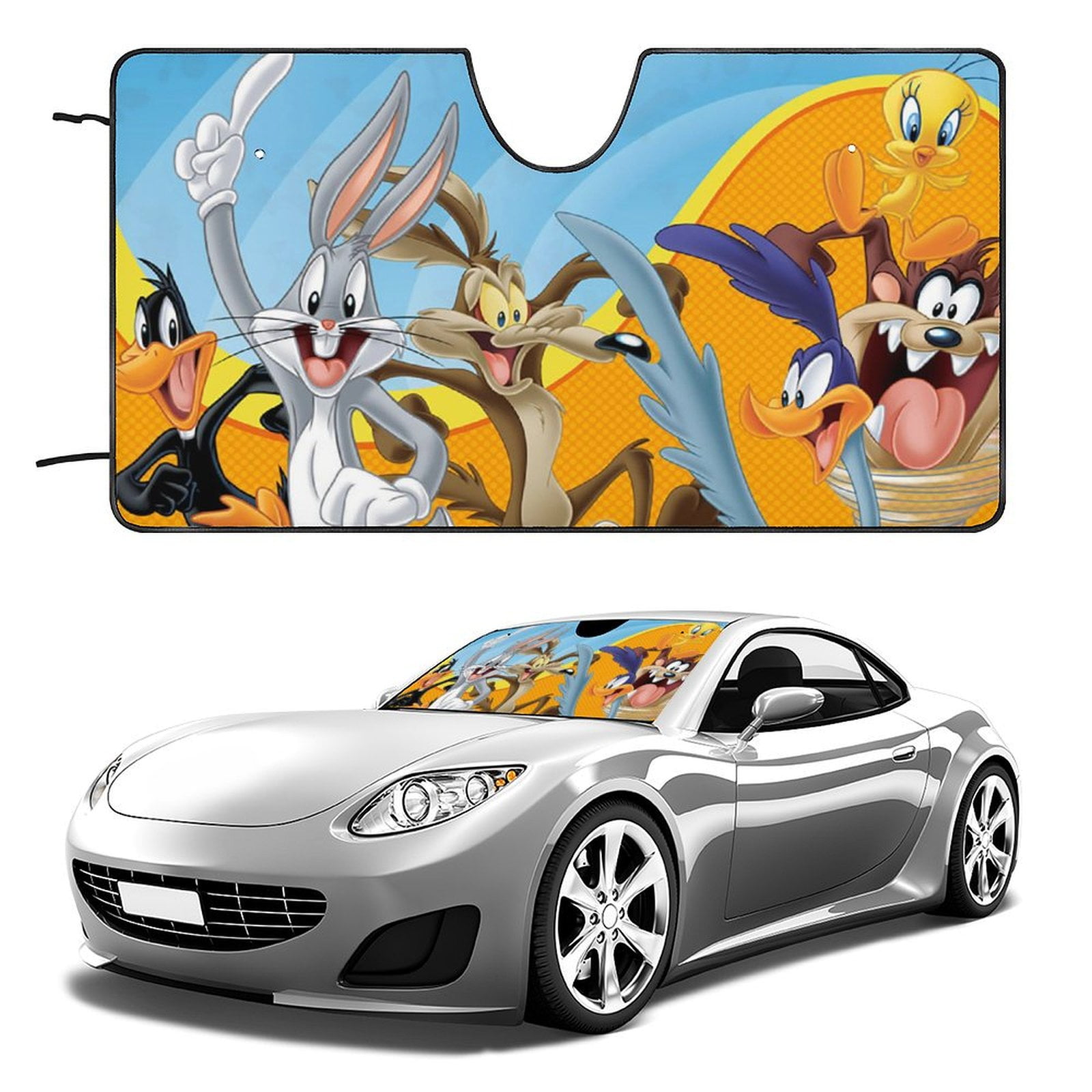 Looney Tunes Cartoons Car Windshield Sun Shade, Foldable Sun Shade for ...