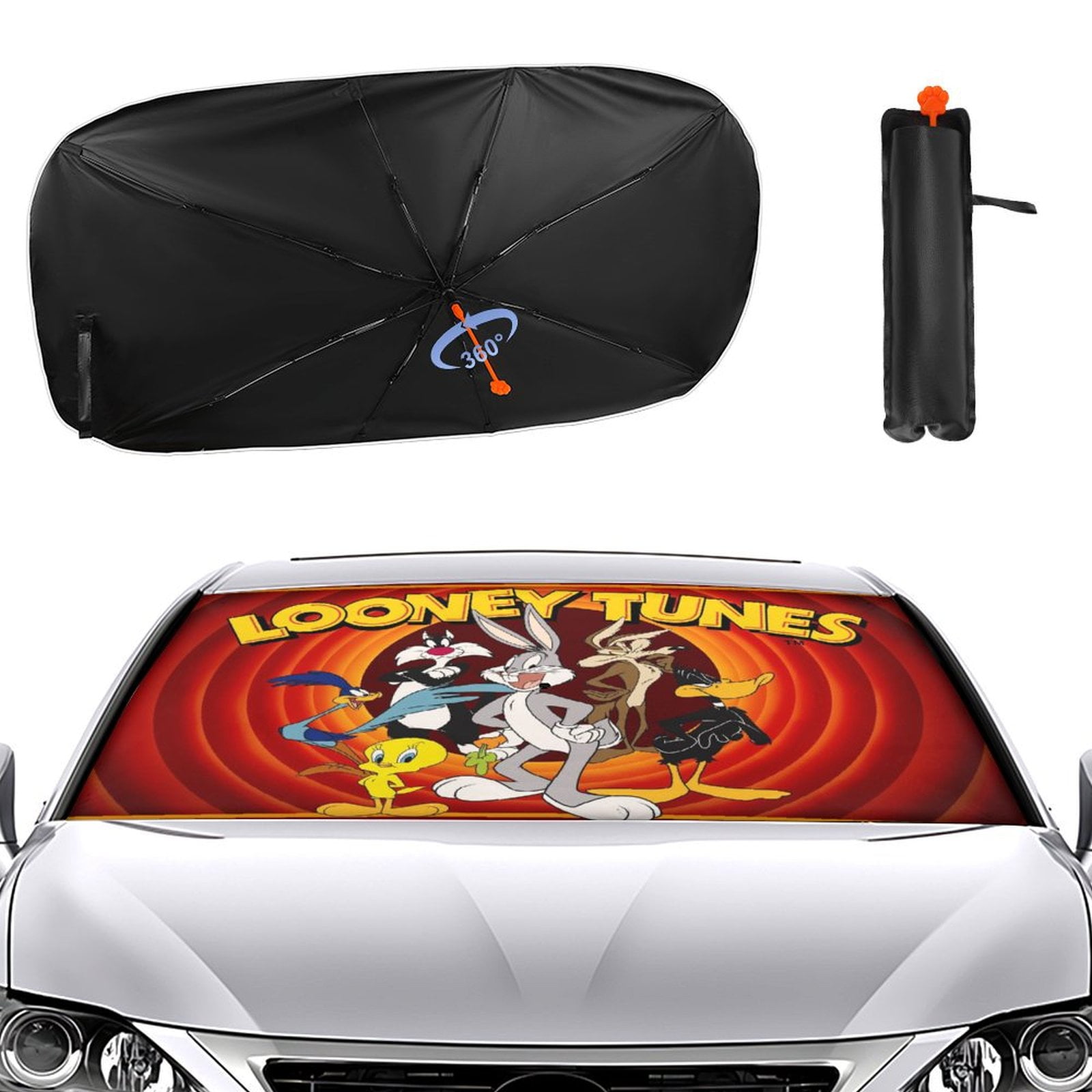 Looney Tunes Cartoons Car Windshield Sun Shade Umbrella, UV Protection ...