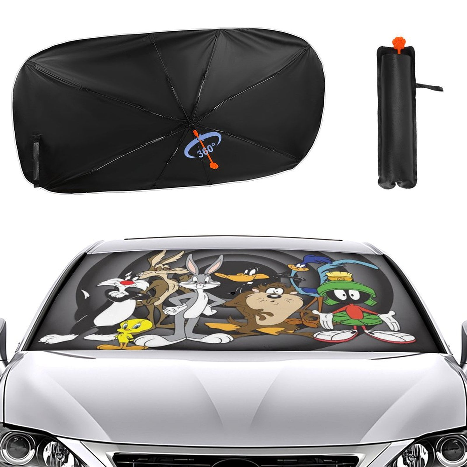 Looney Tunes Cartoons Car Windshield Sun Shade Umbrella, UV Protection ...