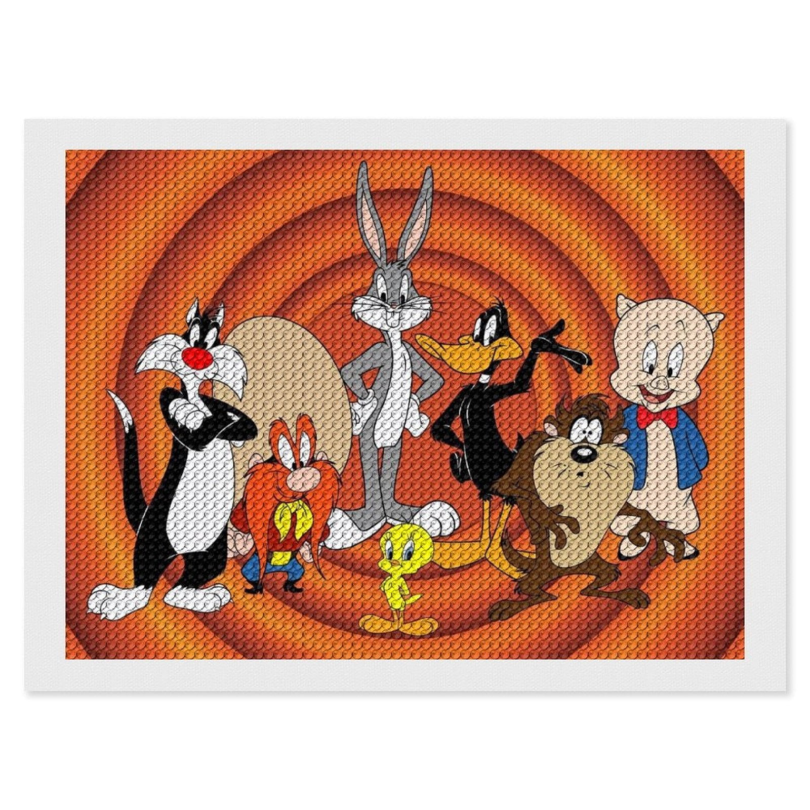Looney Tunes Cartoons Diamond Art Kits for Adults Beginners Round 5D ...