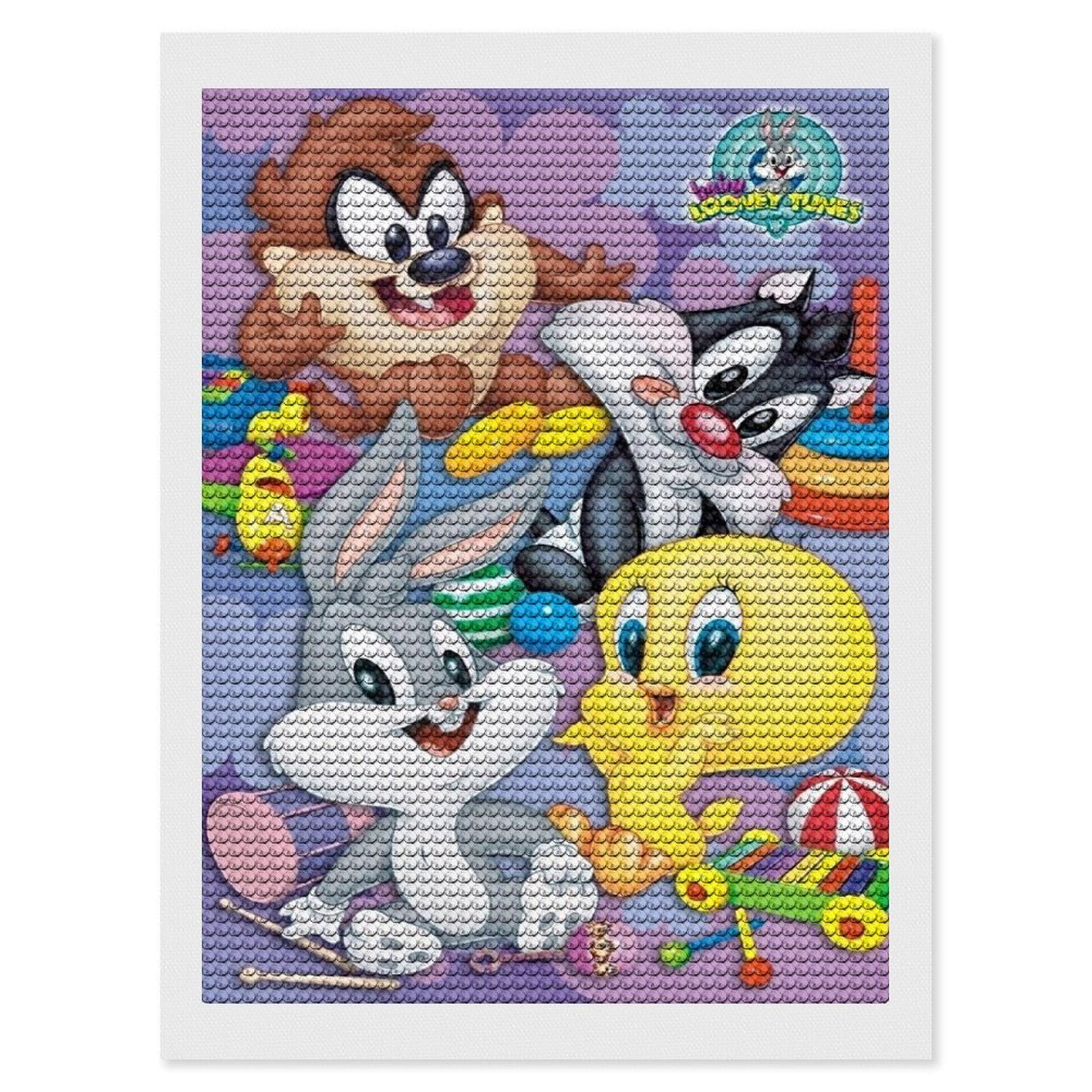 Looney Tunes Cartoons Diamond Art Kits for Adults Beginners Round 5D ...