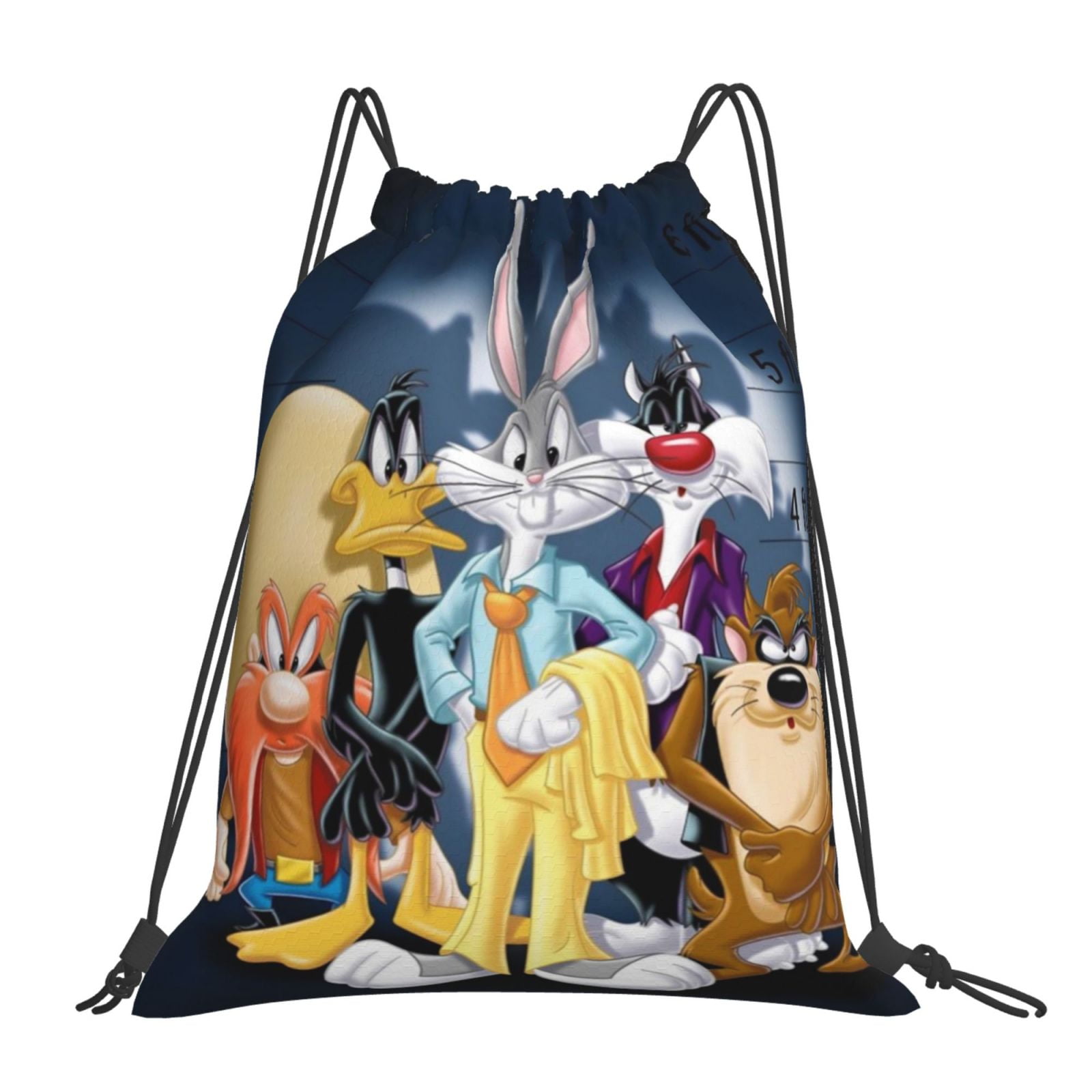 Looney Tunes Cartoons Drawstring Backpack Sports Gym Bag Water ...